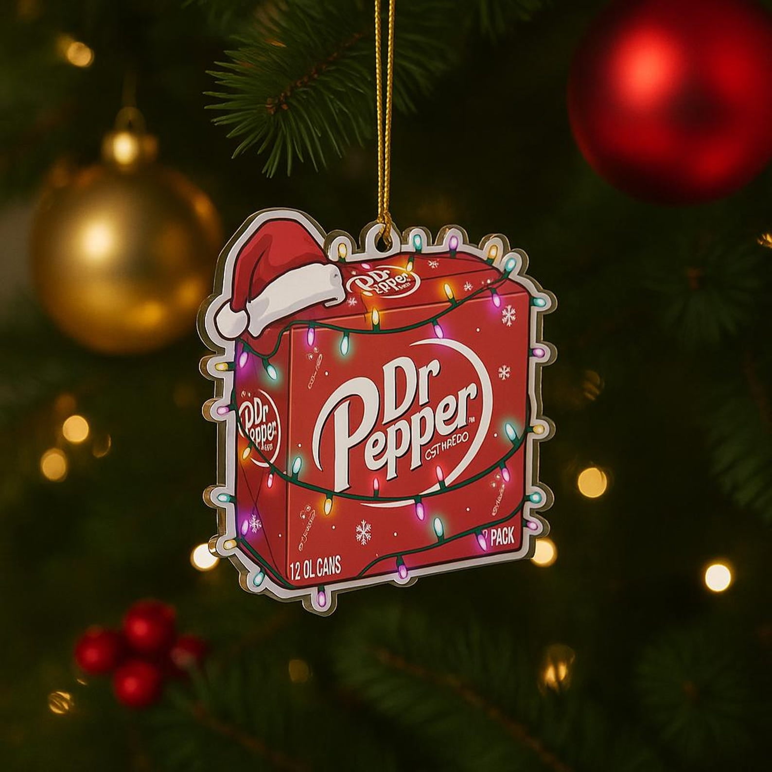 Dr Pepper Soda Box Ornament 2025 – Acrylic Beverage Christmas Tree ...