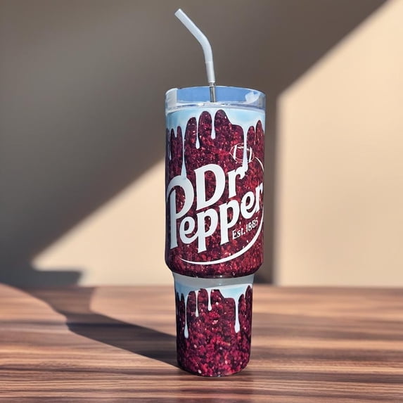 Dr Pepper Soda Pop 40oz Tumbler - Stainless Steel with Handle Vacuum ...