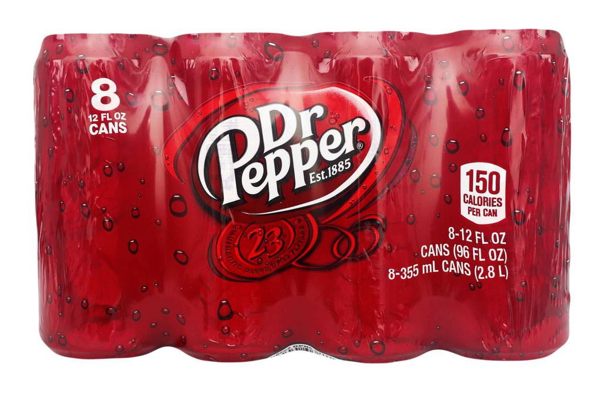 Dr Pepper, Soft Drink, 8 Pack, 12 fl oz Aluminum Can - Walmart Business ...