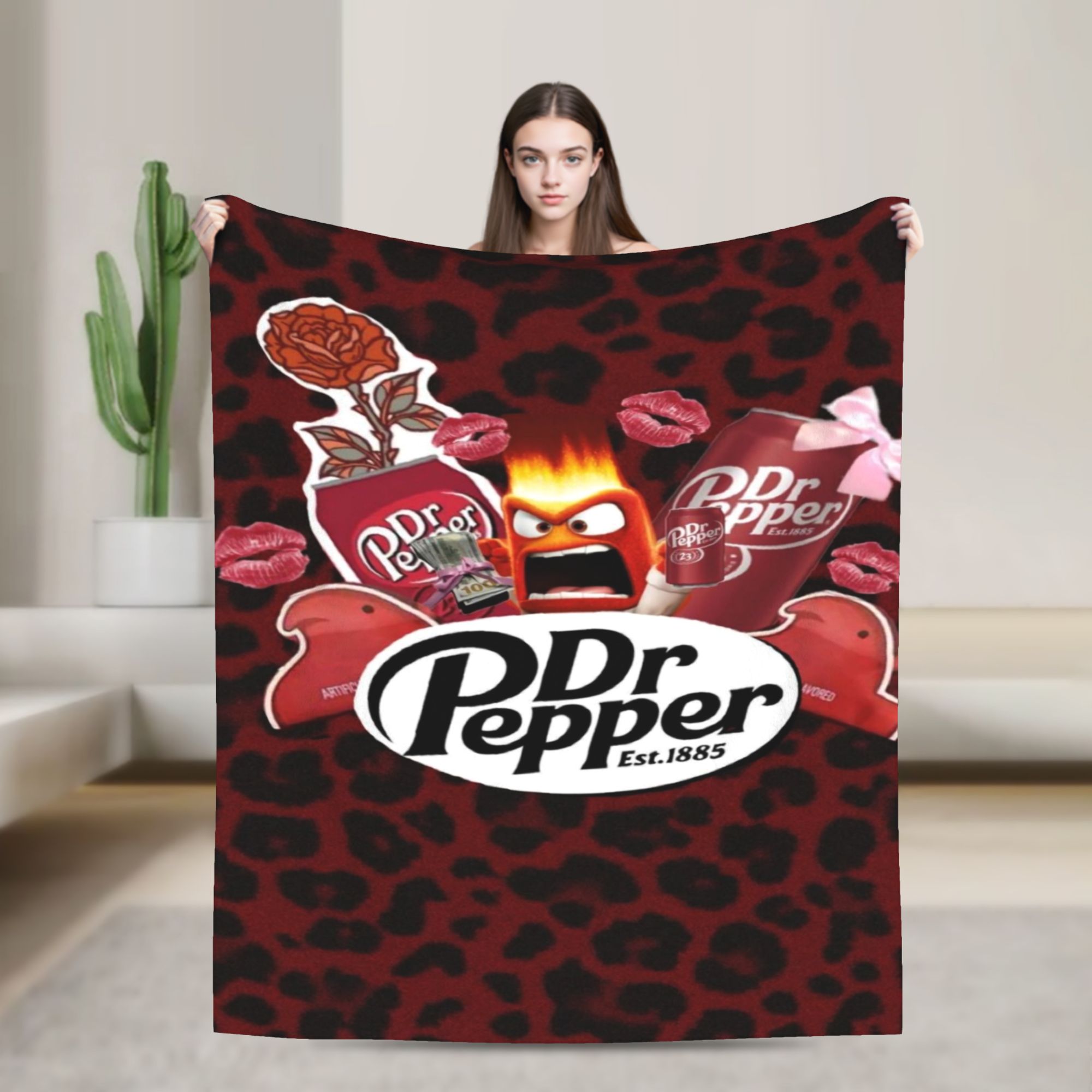 Dr Pepper Super Warm Blanket Plush Throw Blanket Soft Cozy Lightweight ...