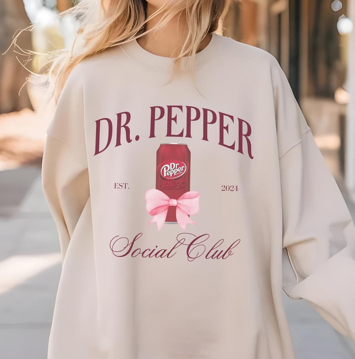 Dr Pepper Sweatshirt Coquette Social Club Vintage Bow Preppy Stuff ...