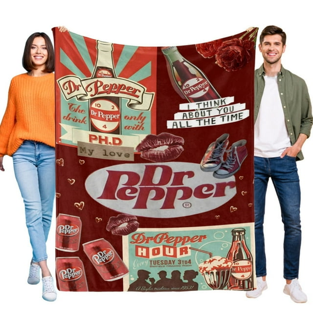 Dr Pepper Throw Blanket Gifts for Fans Girls And Boys Women And Children Hoodie Him Bed 40"x60 ...