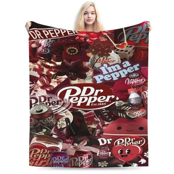 Dr Pepper Ultra-Soft Micro Fleece Blanket Multi-Size Flannel Blanket ...