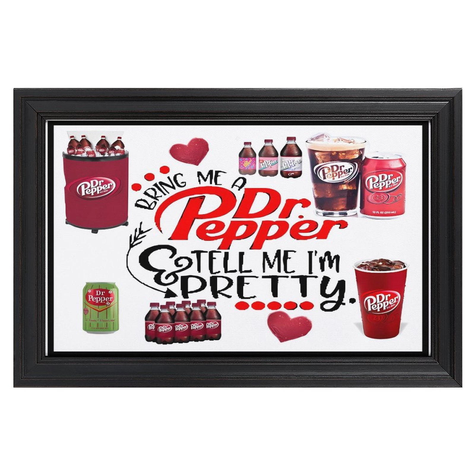 Dr Pepper Wall Hanging With European-Style Outer Frame Canvas Painting ...