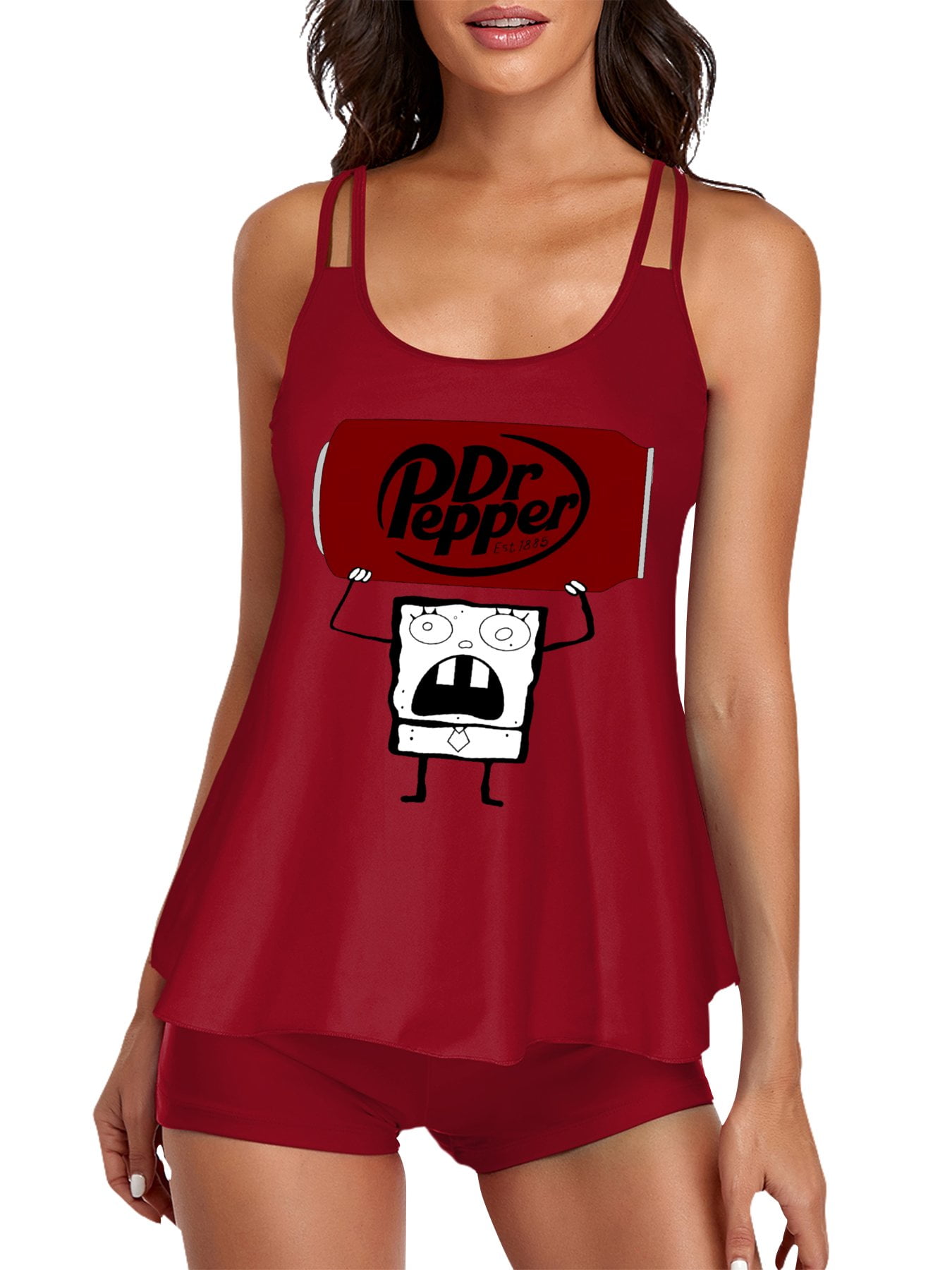 Dr Pepper Women's Detachable Bra And Swim Briefs Two-Piece Swimsuit Set ...