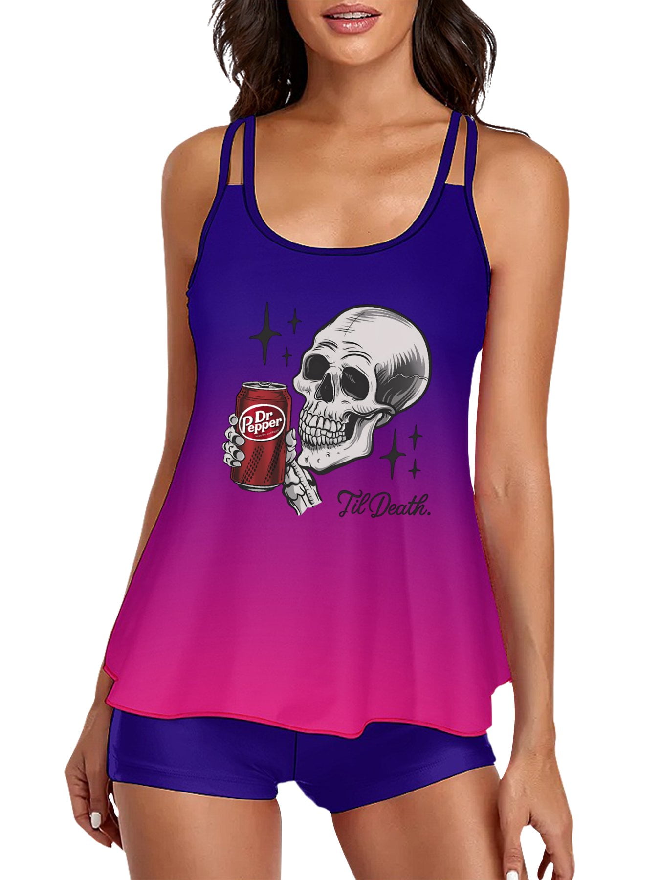 Dr Pepper Women's Detachable Bra And Swim Briefs Two-Piece Swimsuit Set ...