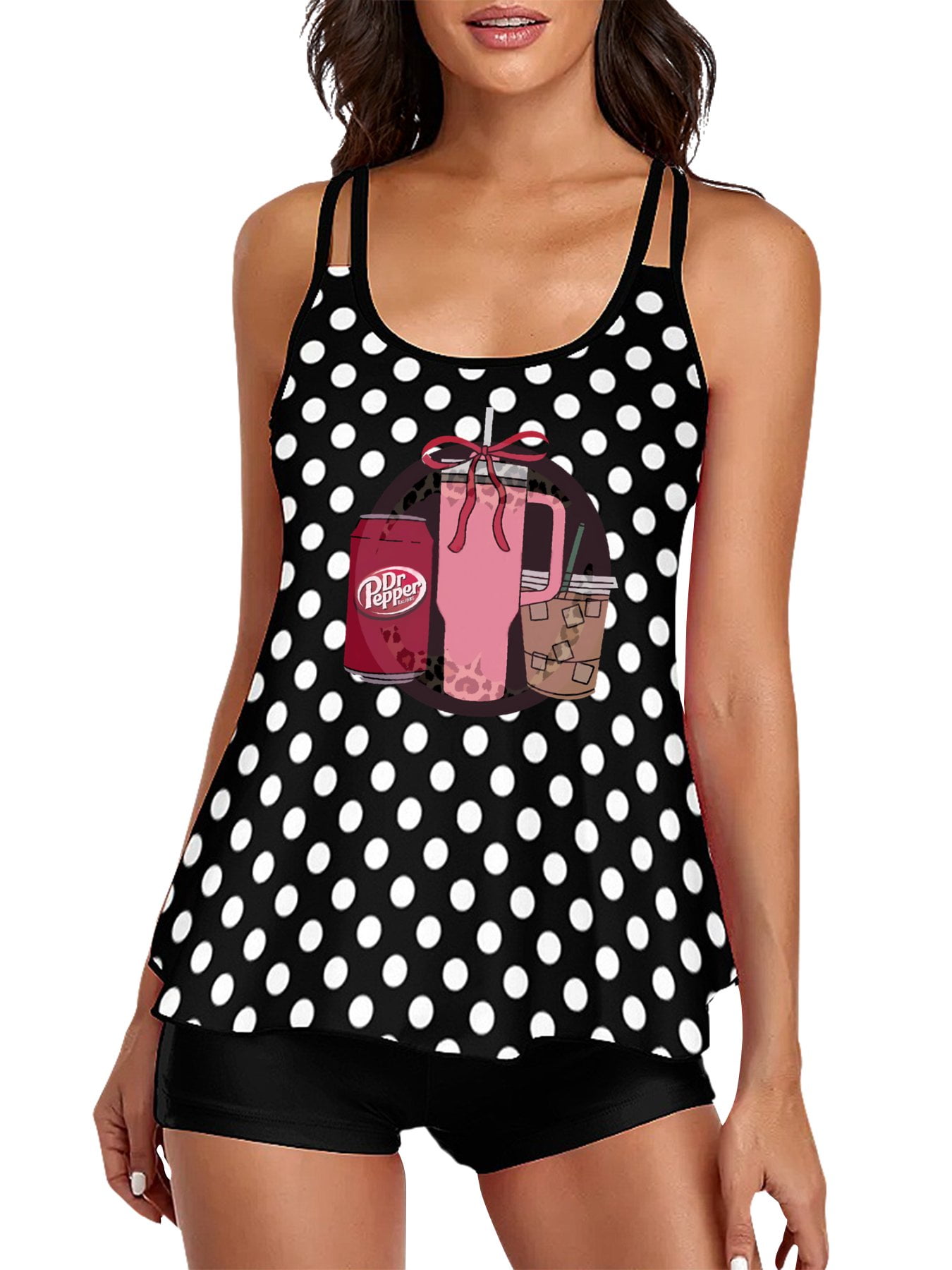 Dr Pepper Women's Detachable Bra And Swim Briefs Two-Piece Swimsuit Set ...