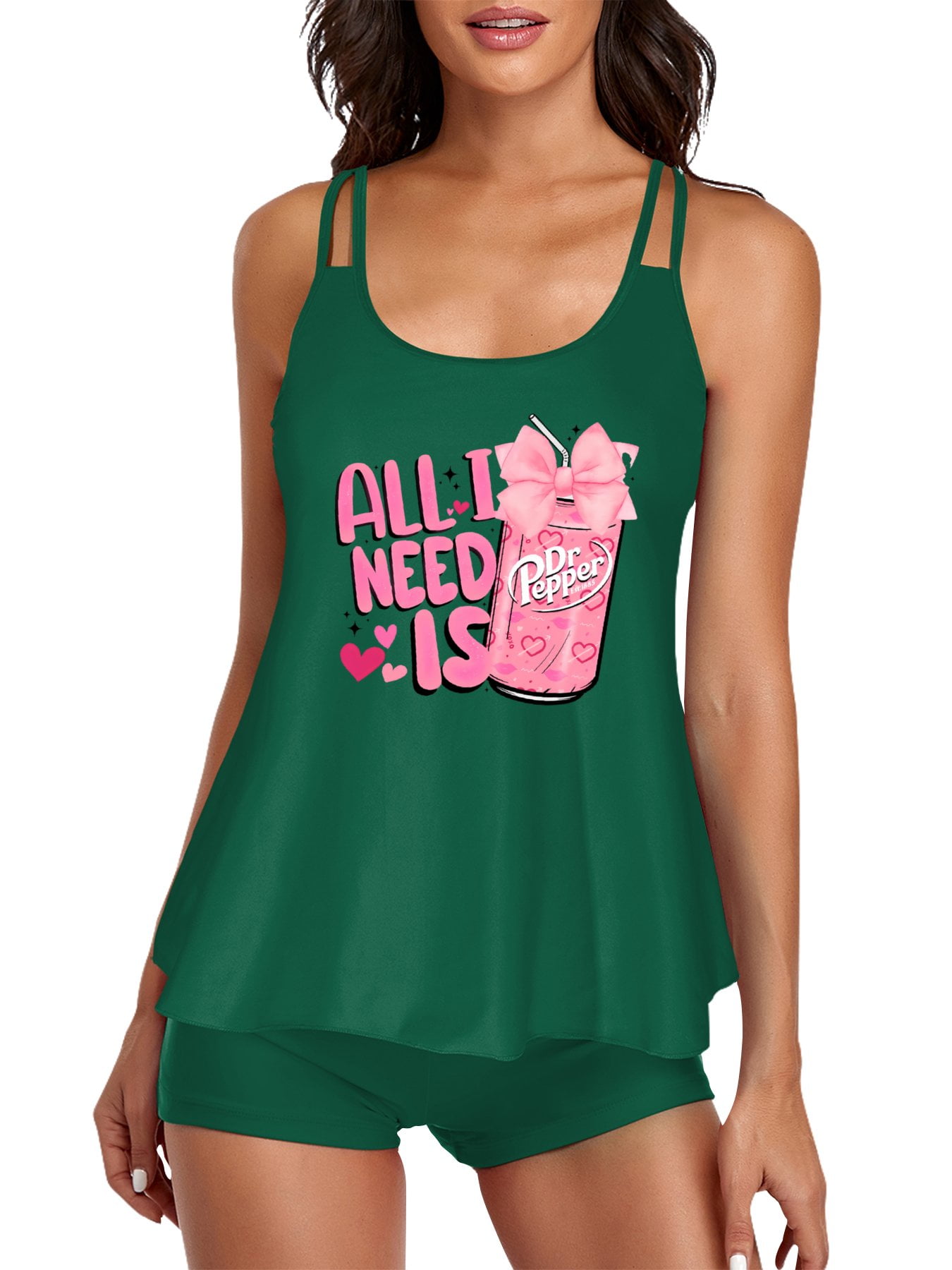 Dr Pepper Women's Detachable Bra And Swim Briefs Two-Piece Swimsuit Set ...