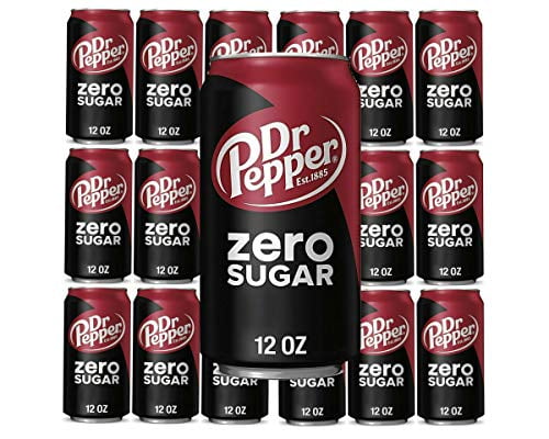 Dr Pepper Zero Sugar, 12 fl oz, 18 cans, total 216 fl oz - Walmart.com