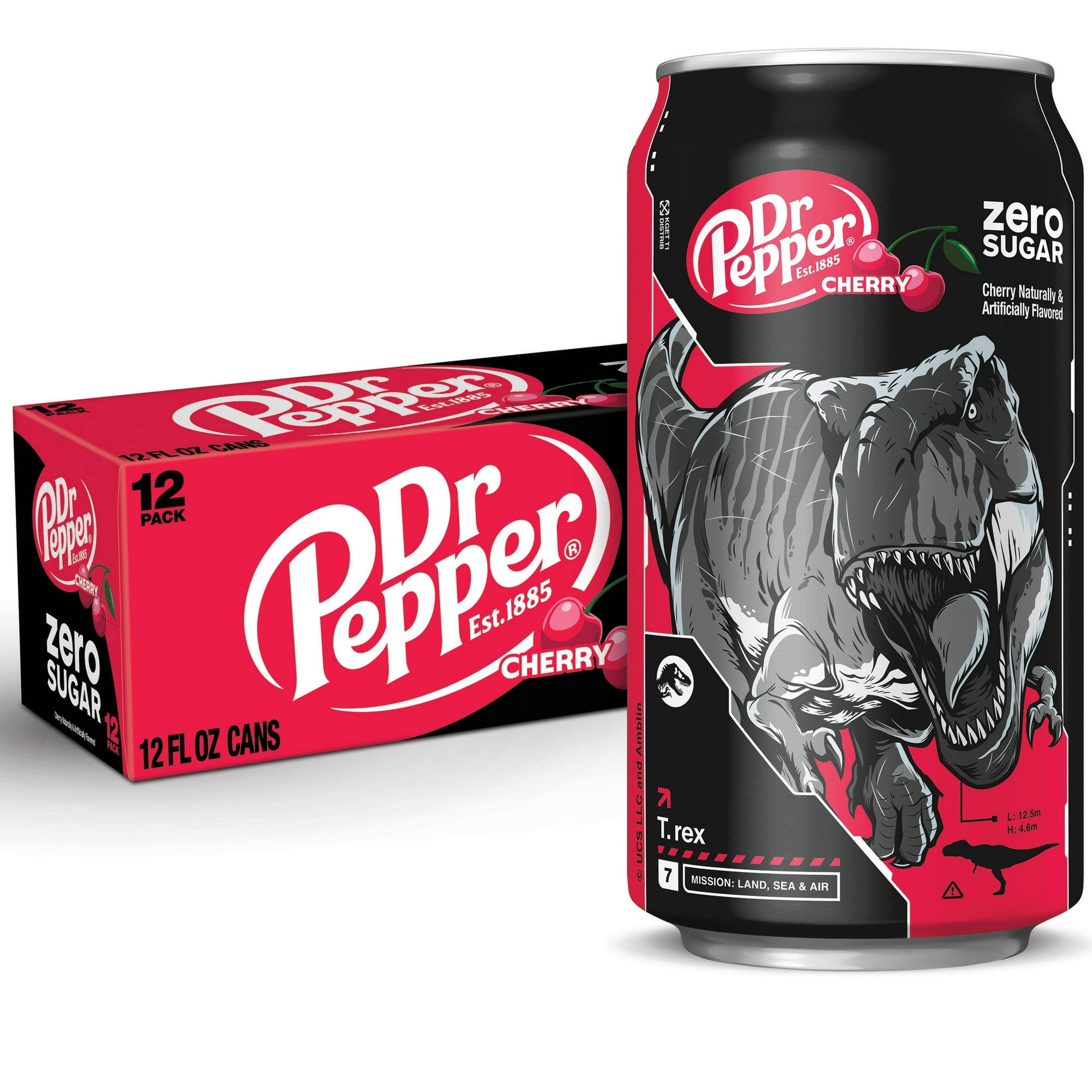 Dr Pepper Zero Sugar Cherry Soda, Carbonated Refreshment, 12 fl oz Cans, 12 Pack - Walmart.com