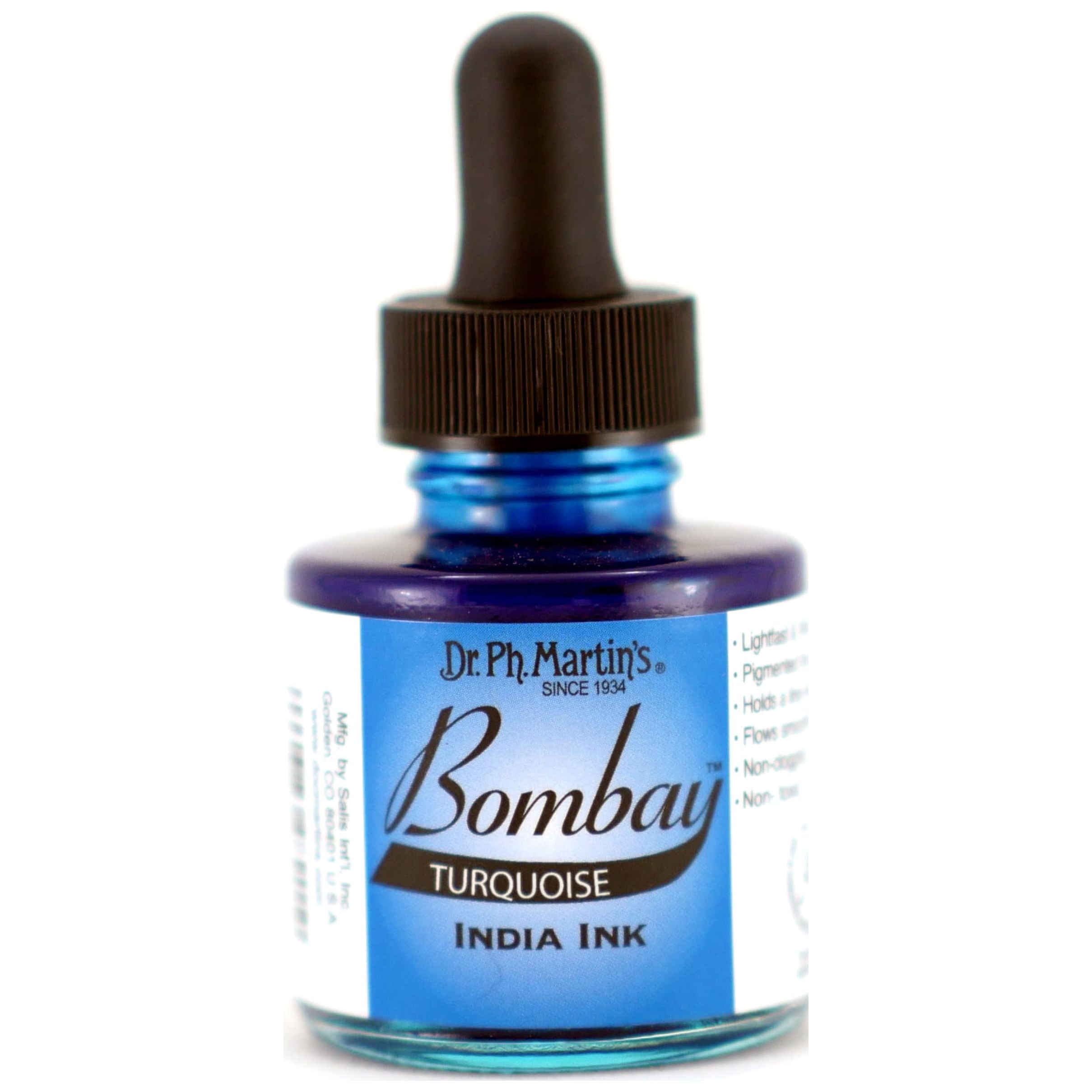 Dr. Ph. Martin's Bombay India Ink, 1.0 oz, Turquoise (20BY) - Walmart.com