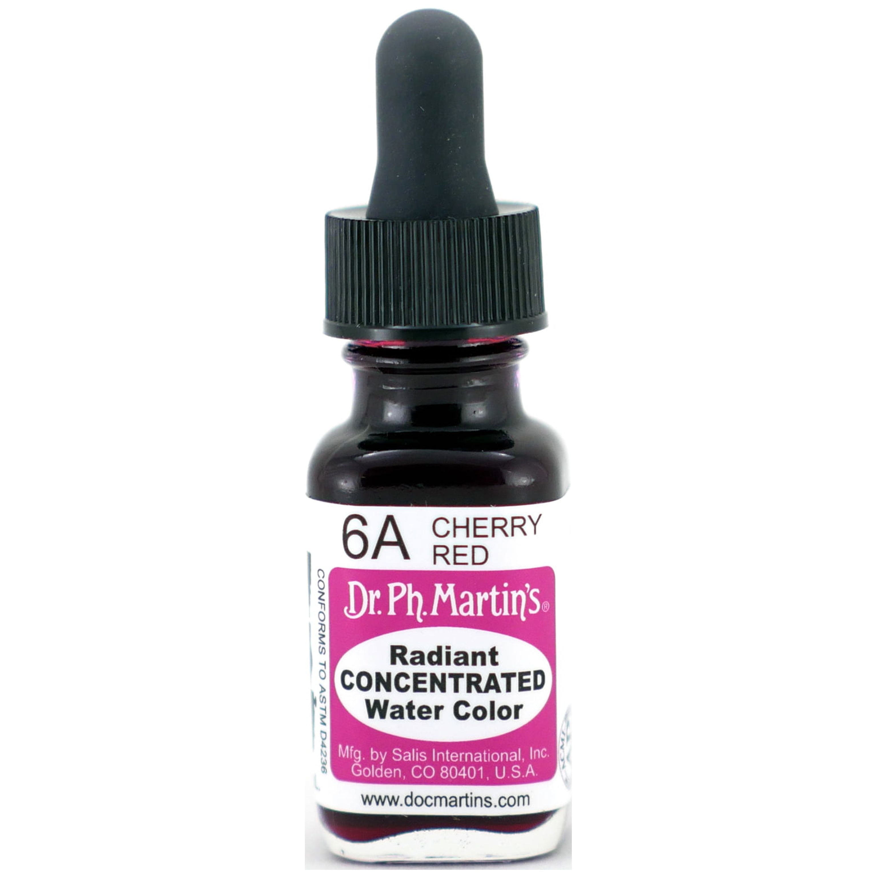 Dr. Ph. Martin's Radiant Concentrated Water Color, 0.5 oz, Cherry Red ...