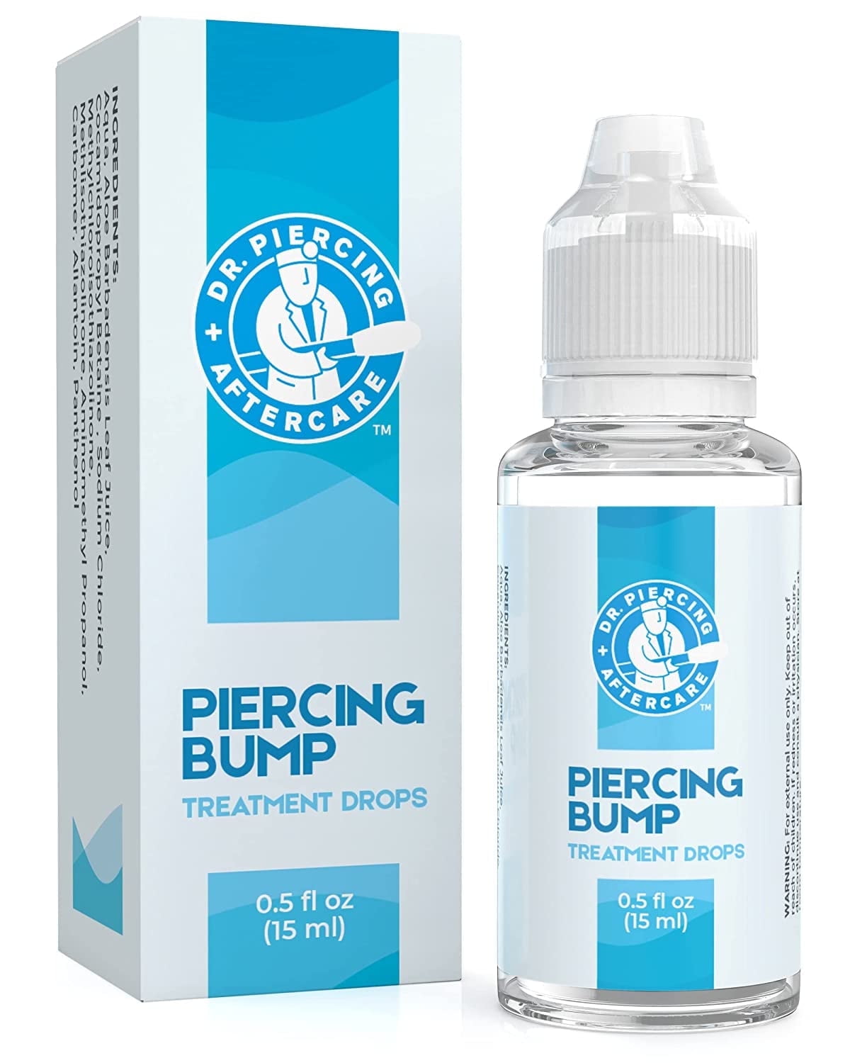 Dr. Piercing Aftercare Keloid Bump Drops, Non-Greasy Saline Solution ...