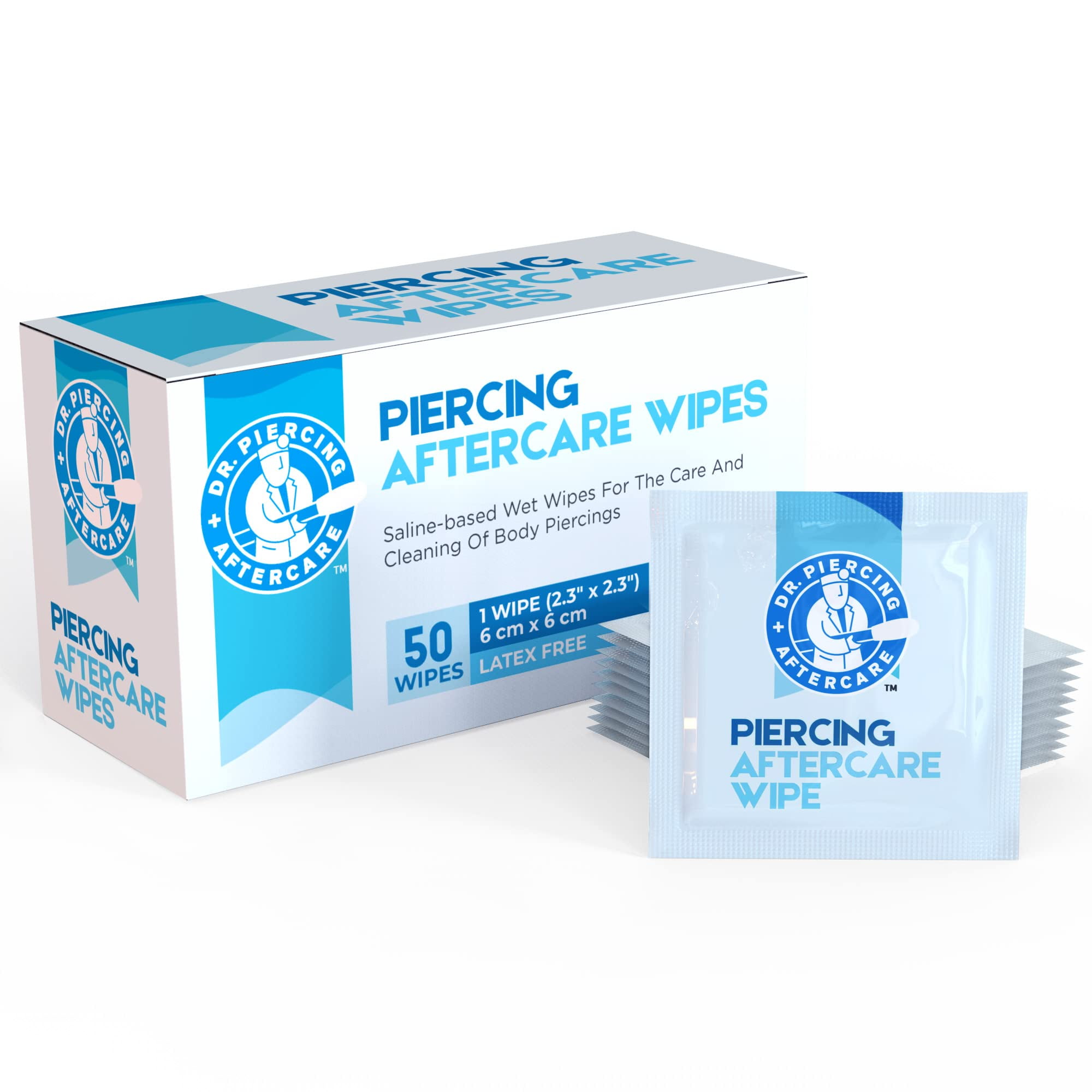 Dr. Piercing Aftercare Wipes - Piercing Aftercare | Saline Solution for ...