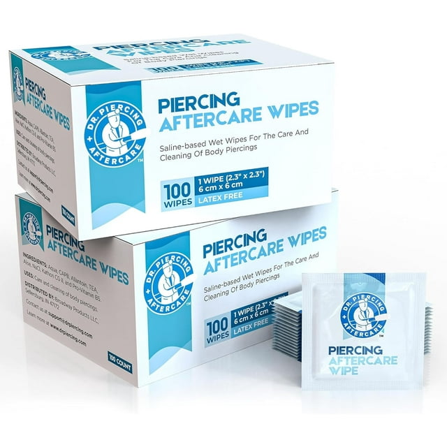 Dr. Piercing Aftercare Wipes – Piercing Aftercare | Saline Solution for ...