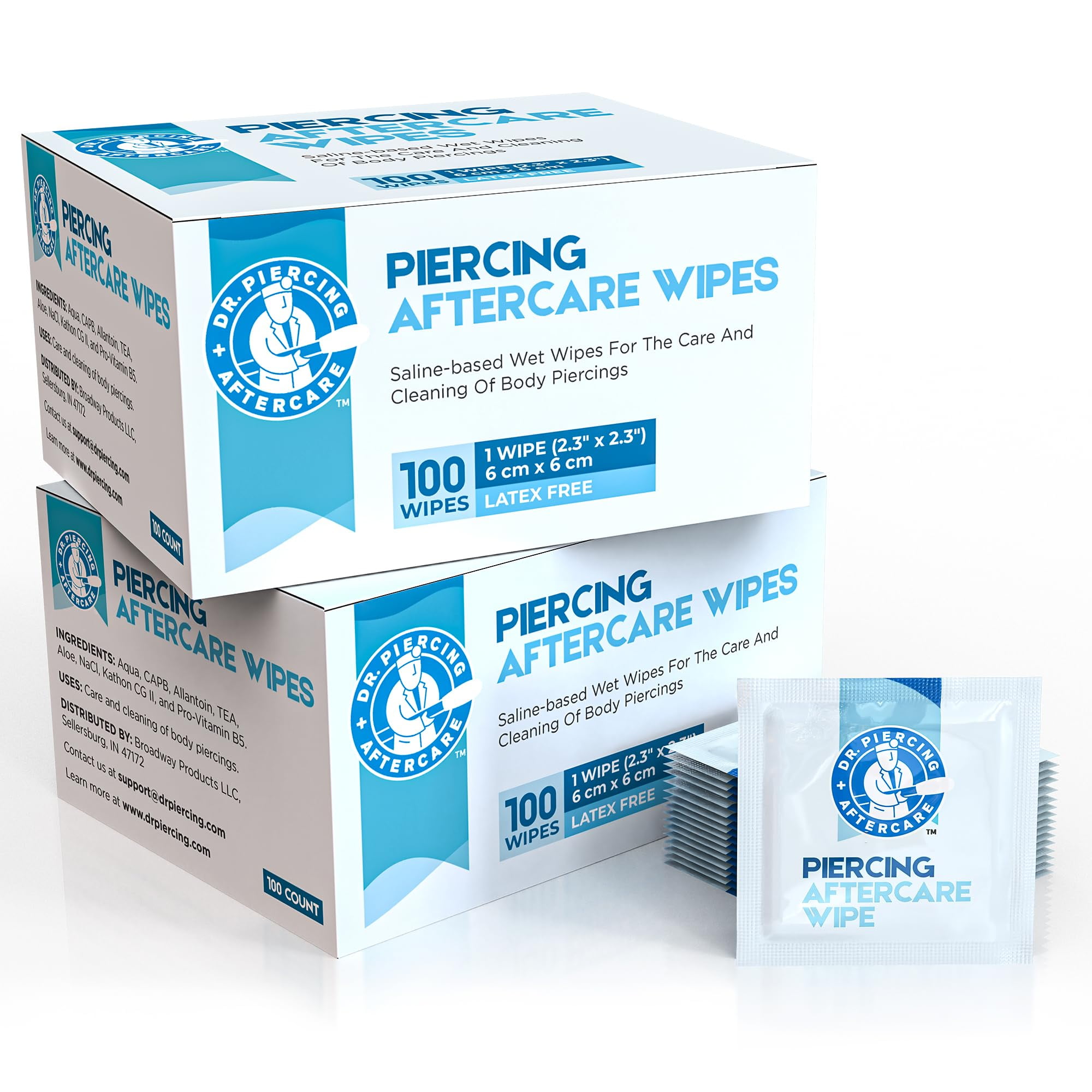 Dr. Piercing Aftercare Wipes â€“ Piercing Aftercare | Saline Solution ...