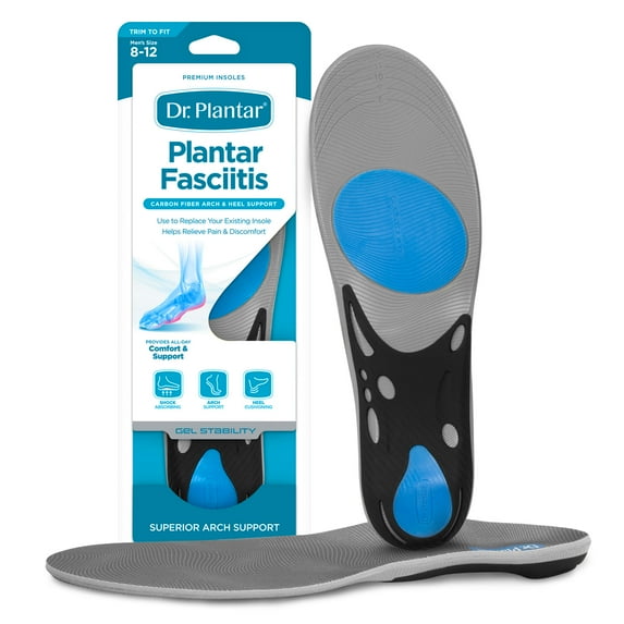 Dr. Plantar Insoles for Men, Arch Support, Memory Foam, Gel Stabilizers ...