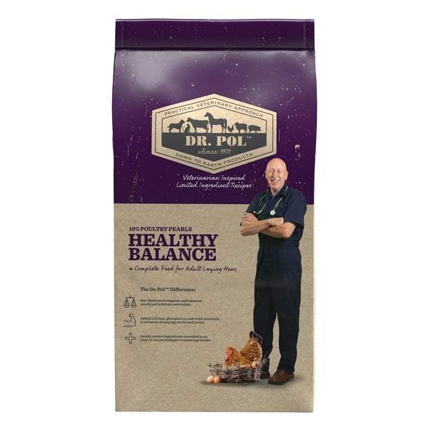 Dr. Pol Healthy Balance 16% Poultry Pearls Layer Chicken Feed, 30 lb ...