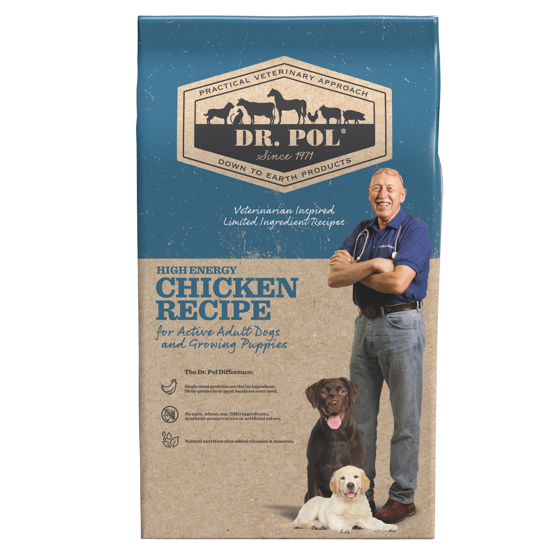 Dr. Pol High Energy Limited Ingredient Chicken Recipe Dry Dog and Puppy ...