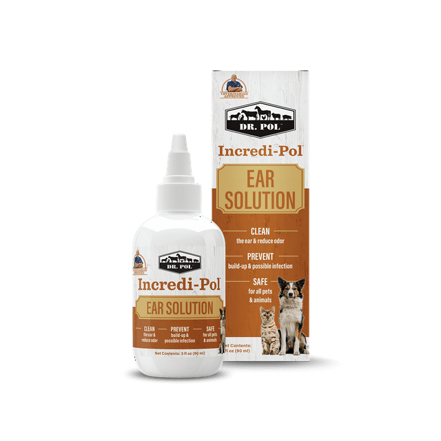 Dr. Pol Incredi-Pol Ear Solution Drops for Pets, Prevents Infections, 3 ...