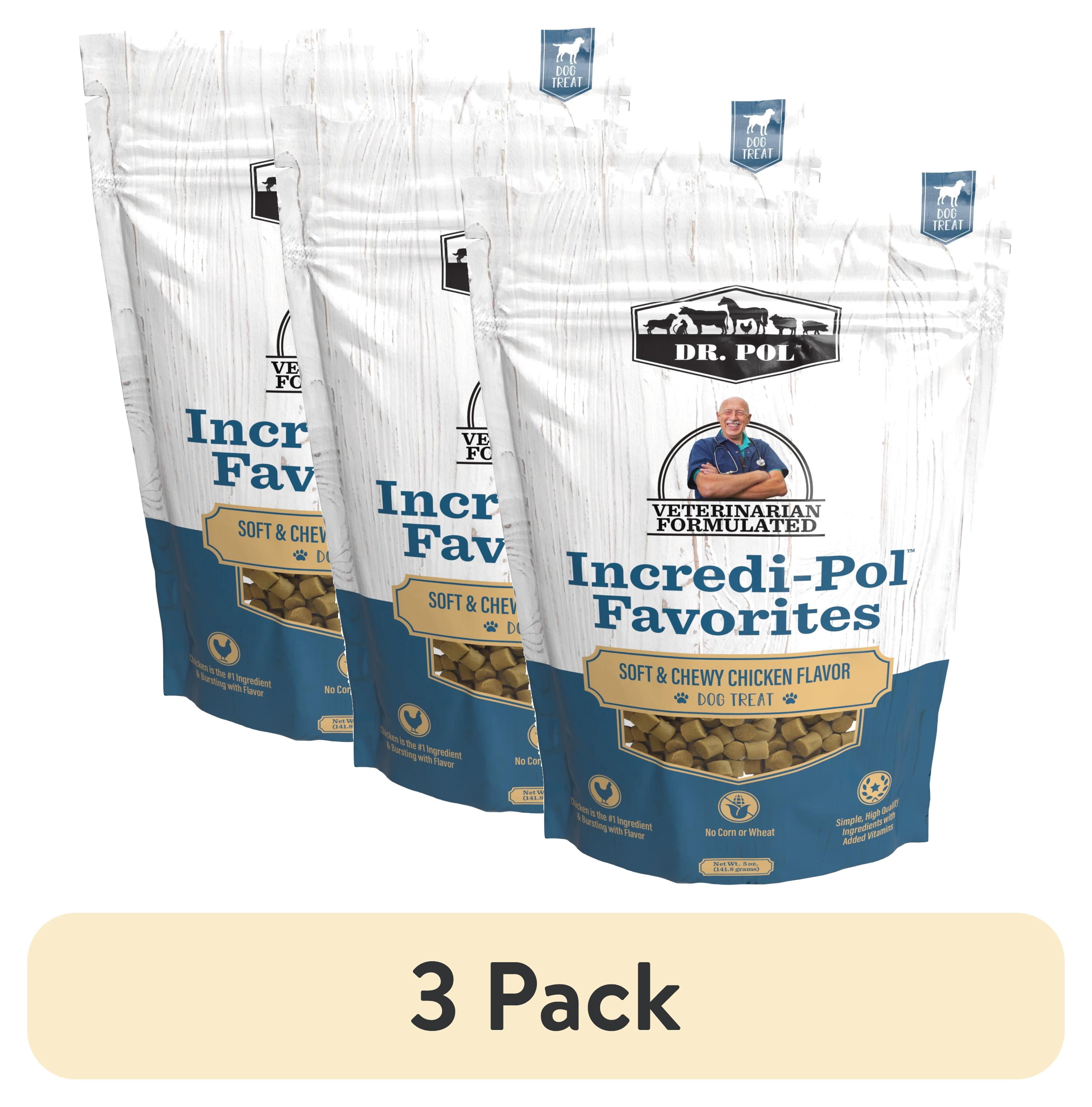 (3 pack) Dr. Pol Incredi-Pol Favorites Chicken Flavor Soft and Chewy ...