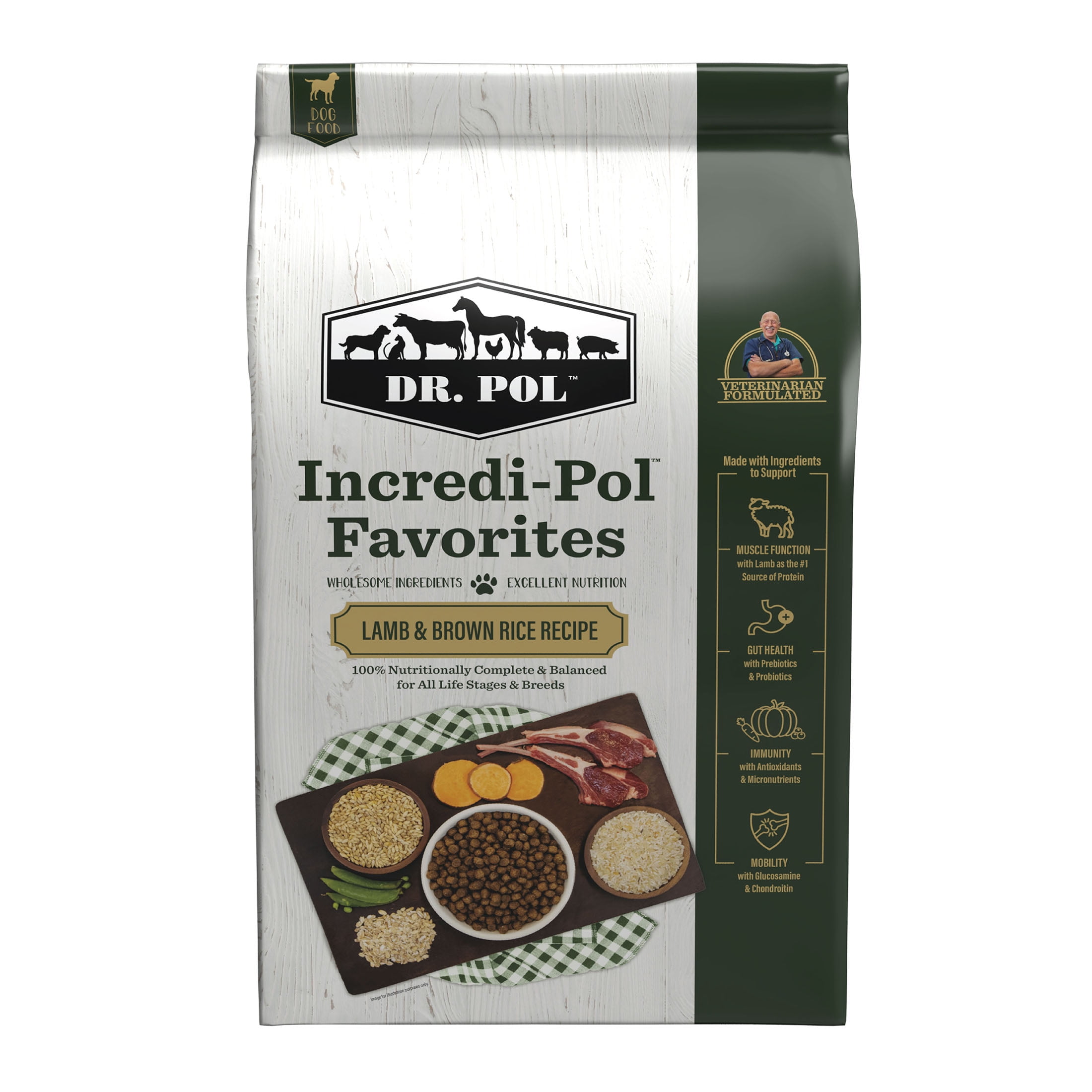 Dr. Pol Incredi-Pol Favorites Lamb and Brown Rice Recipe Dog Food - 6lb ...