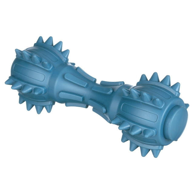 Dr. Pol TPR Spiked Squeak Bone- Blue Dog Toy - Walmart.com