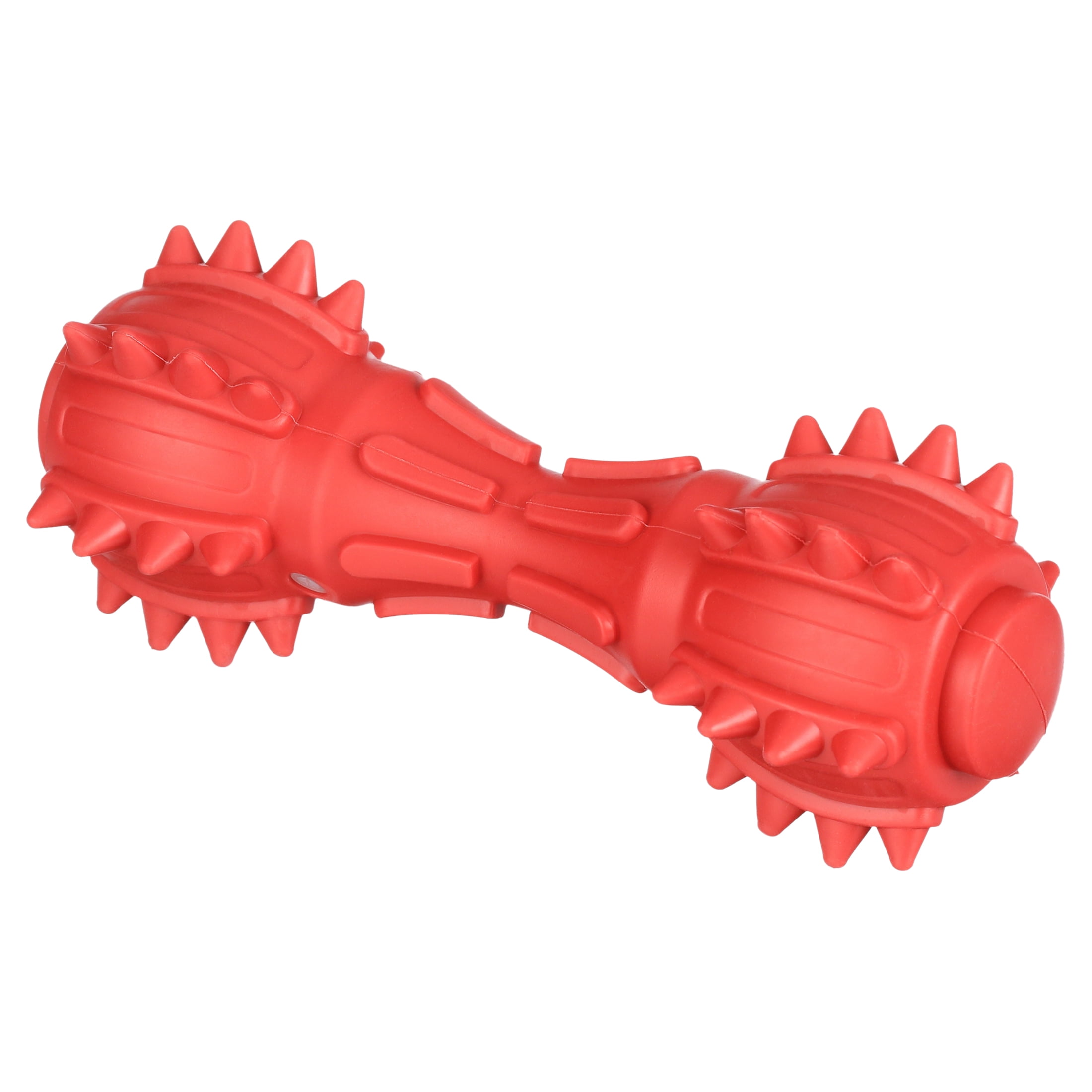 Dr. Pol TPR Spiked Squeak Bone- Red Dog Toy - Walmart.com