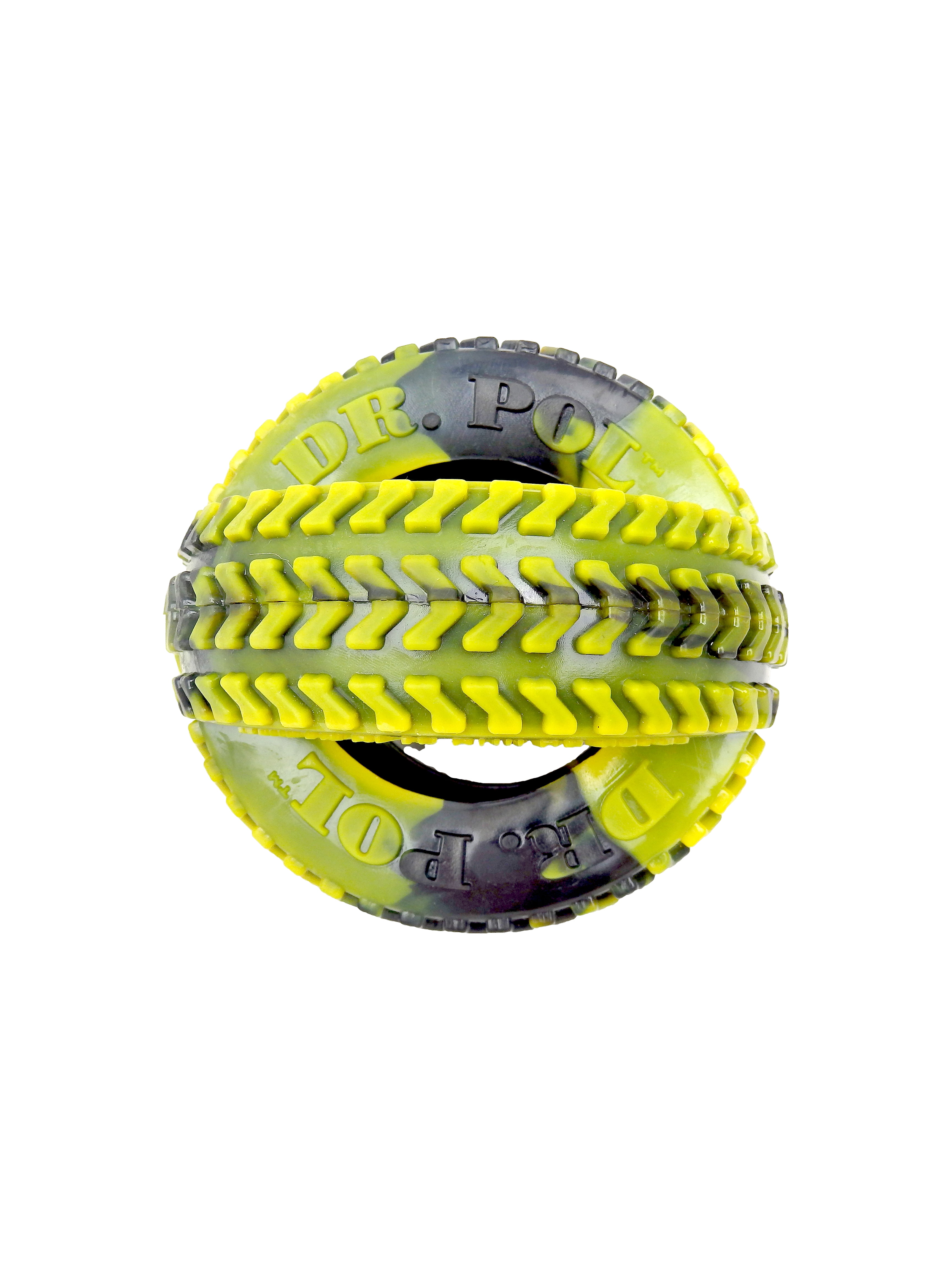 Dr. Pol TPR Thread Tire Fetch & Chew Dog Toy -Yellow 4.5" - Walmart.com
