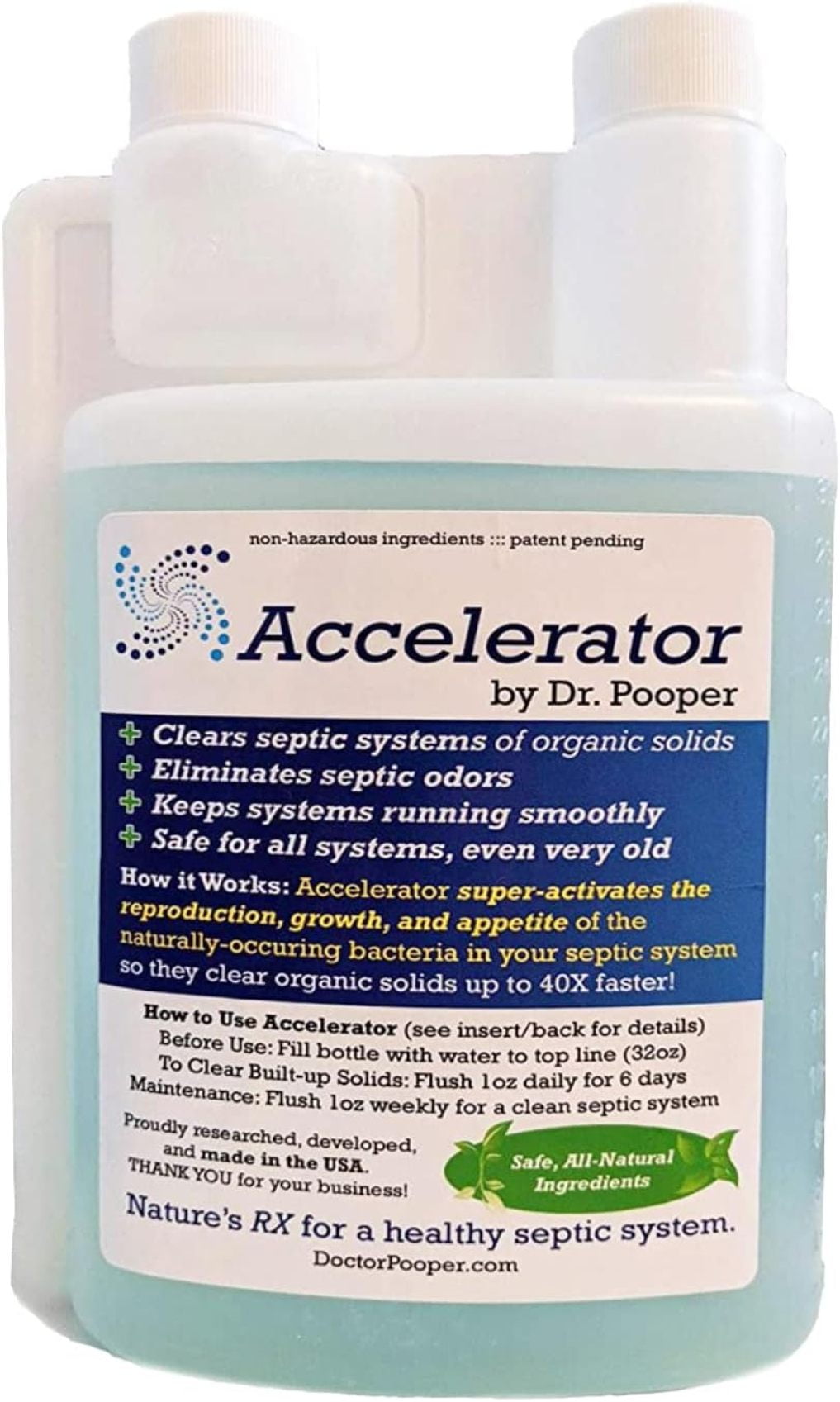 Dr. Pooper Accelerator Septic Tank Treatment - Environment-Friendly ...