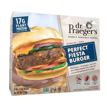 Dr Praegers 5.5 Ounce Jumbo California Veggie Burger, 10 Pound ...