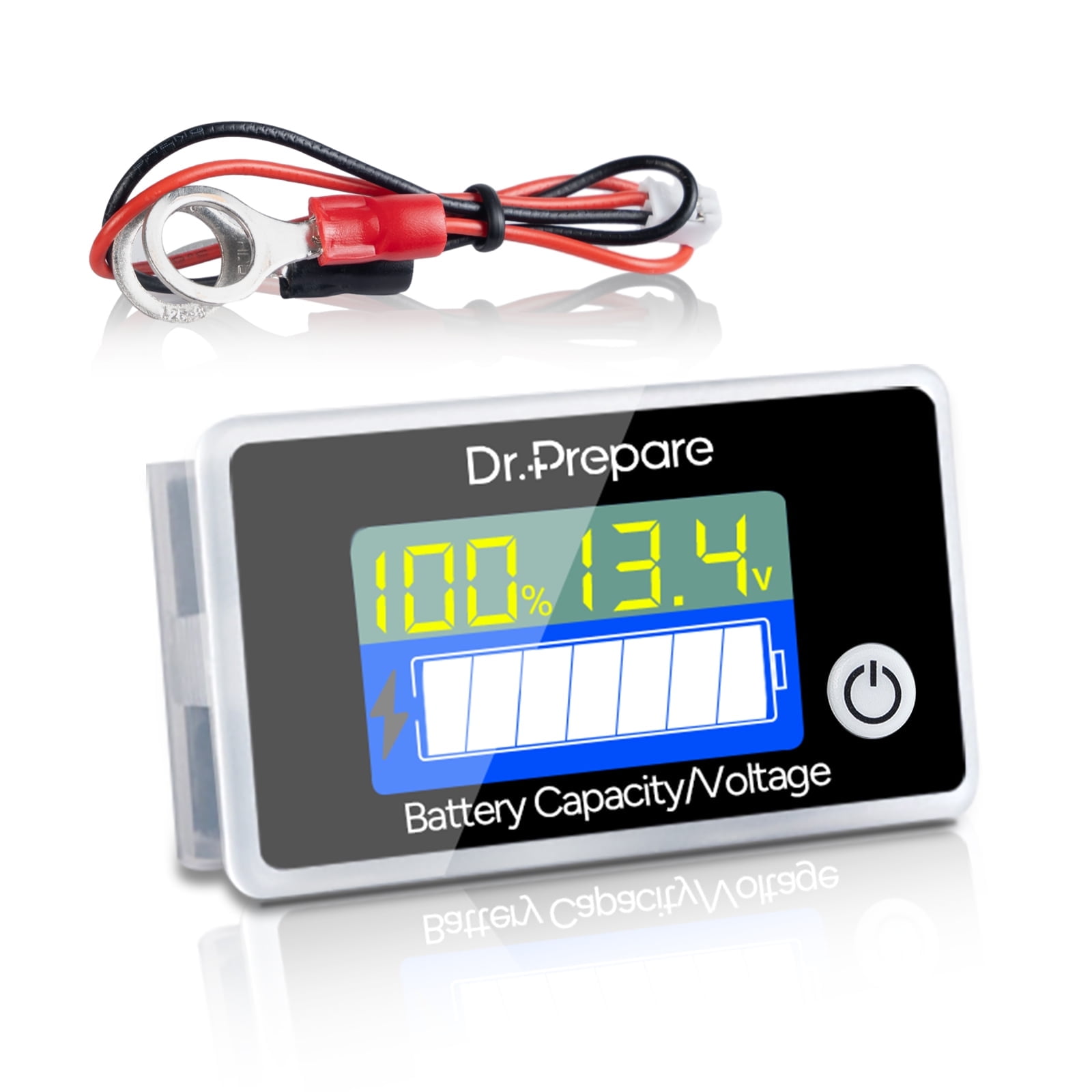 Dr. Prepare Battery Capacity & Voltage Meter with LED Screen for 12V ...