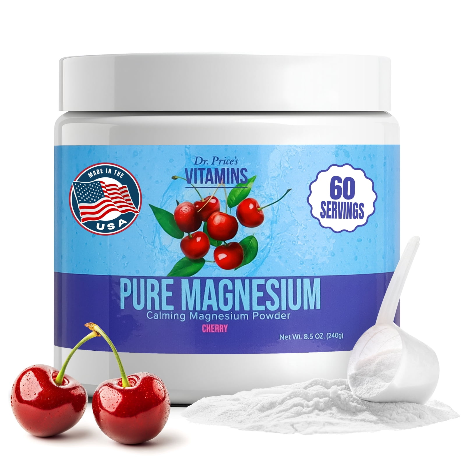 Dr. Price's, Magnesium Powder, 60 Servings, Cherry Flavor - Walmart.com