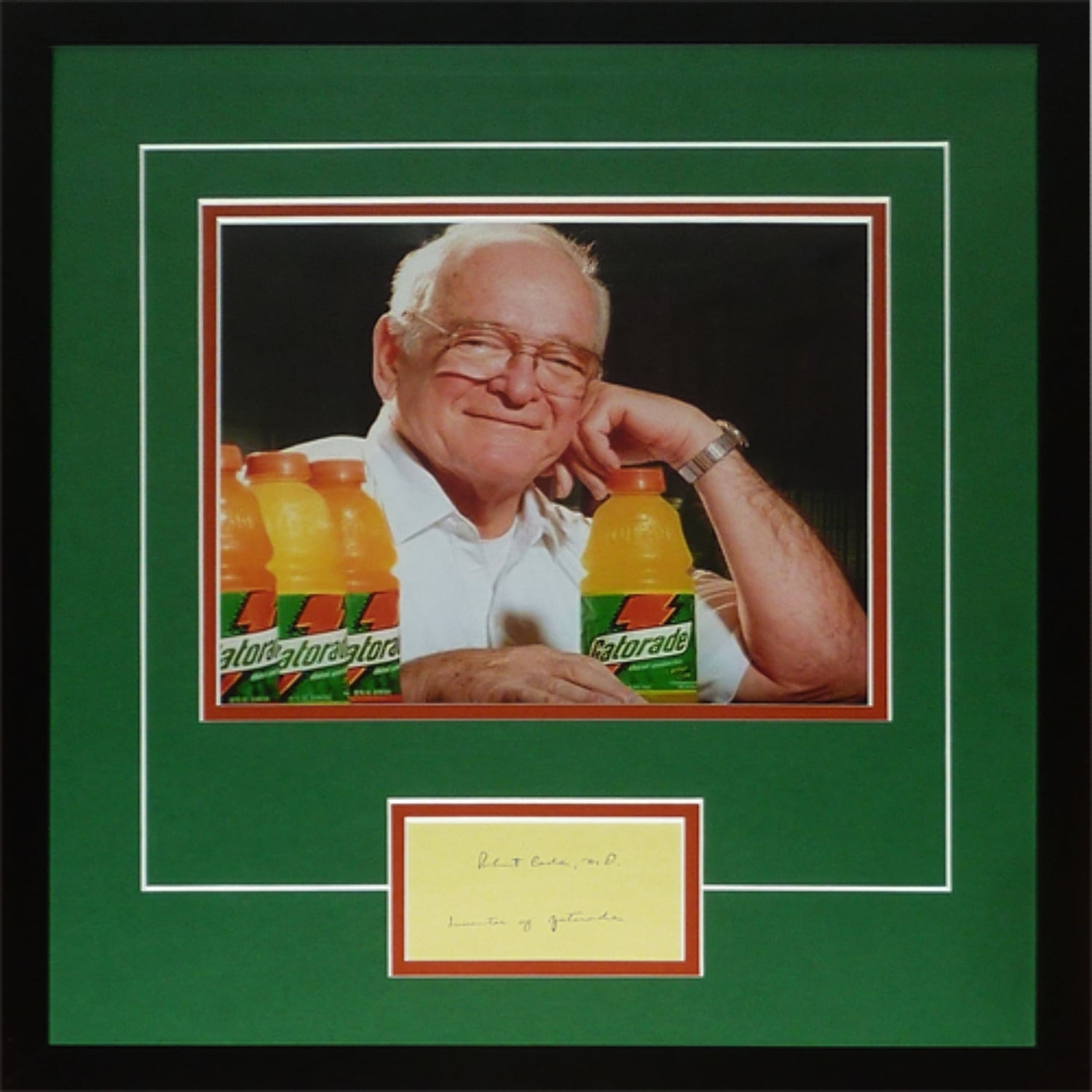 Dr. Robert Cade Autographed Gatorade Signature Series Frame - Inventor ...