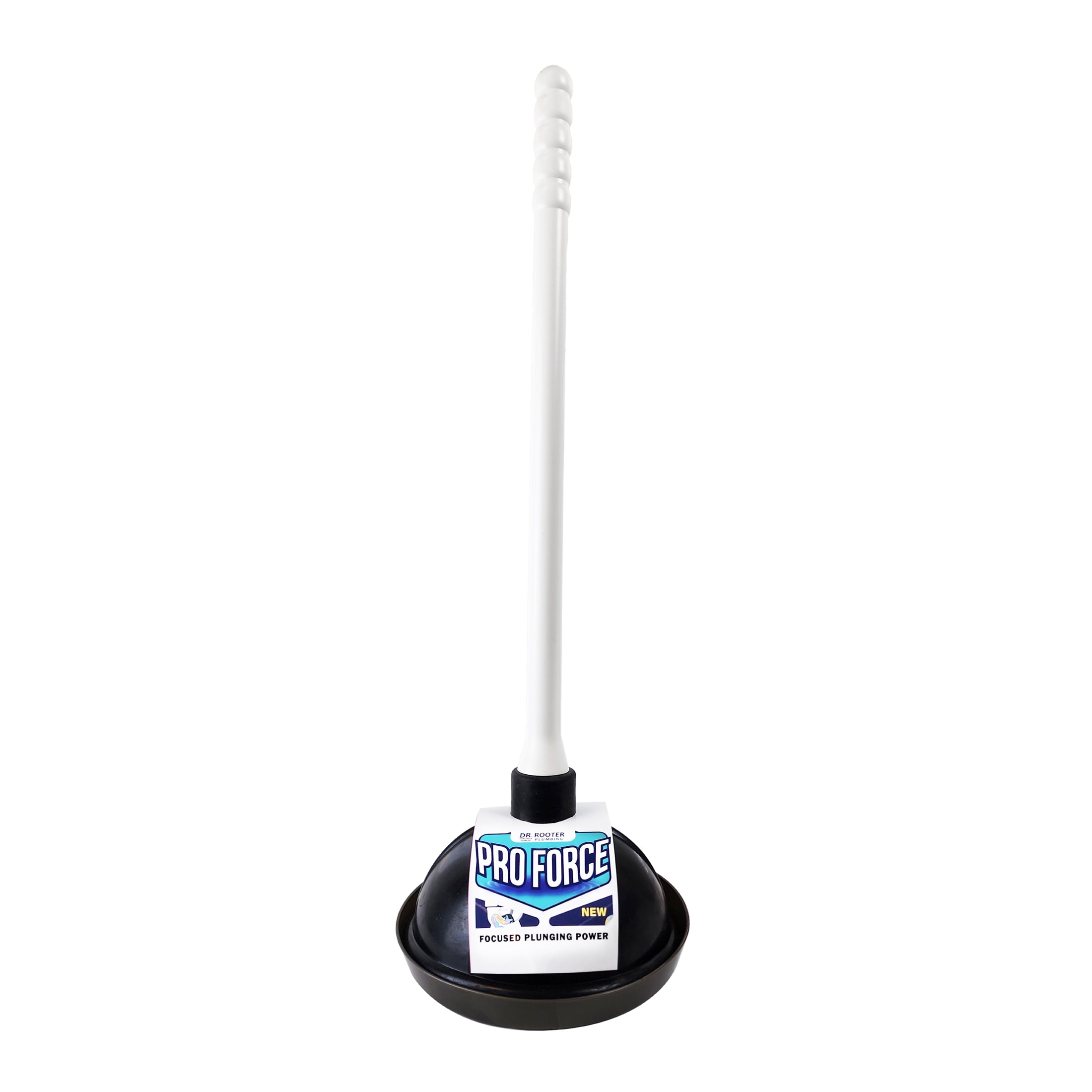 Dr. Rooter Pro-Force Toilet Plunger with Plastic Handle and Stand ...