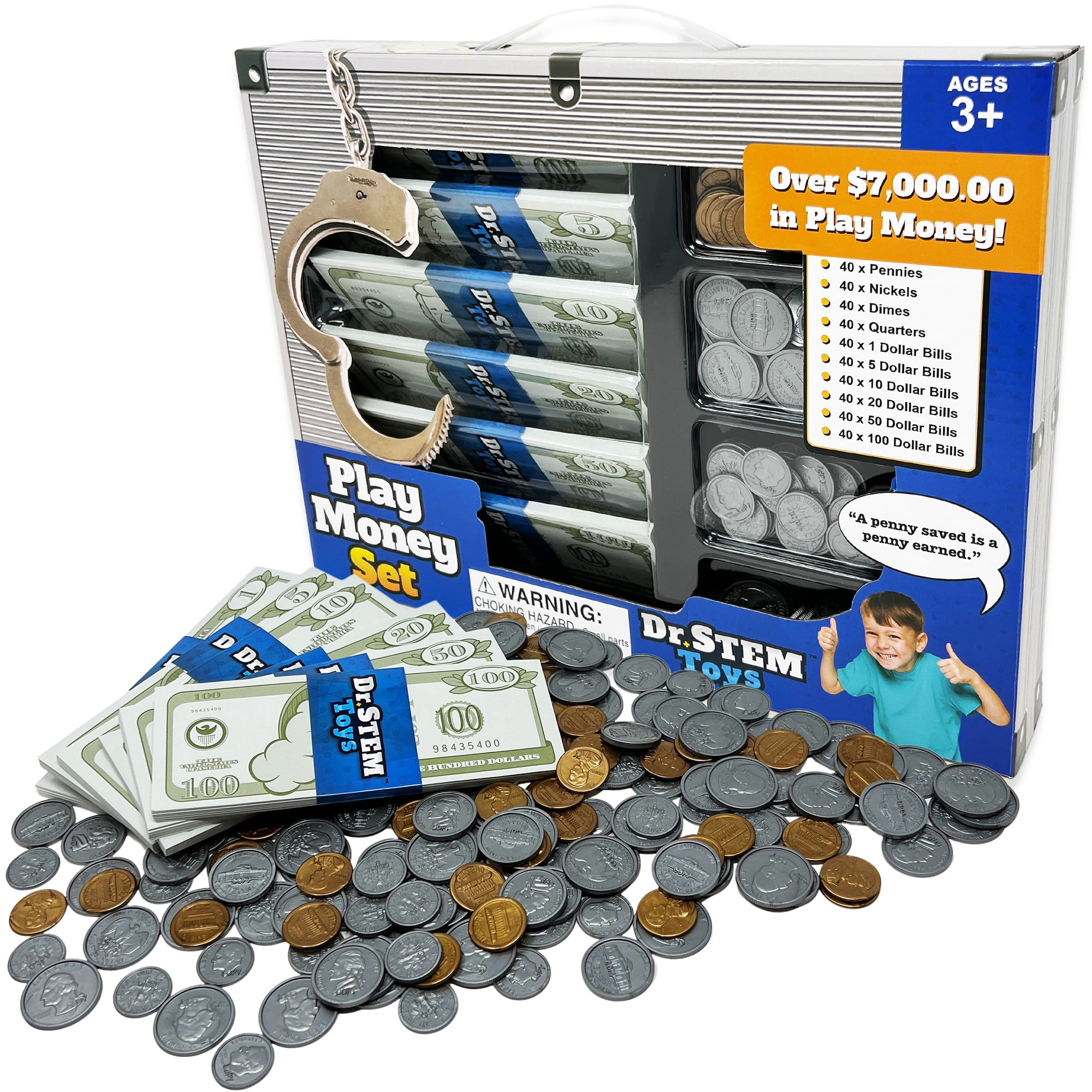 Dr. STEM Toys Kids' Realistic Cash Play Set: Durable Boxed Set Offers ...
