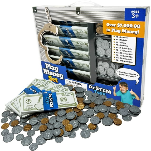 Dr. STEM Toys Kids' Realistic Cash Play Set: Durable Boxed Set Offers ...