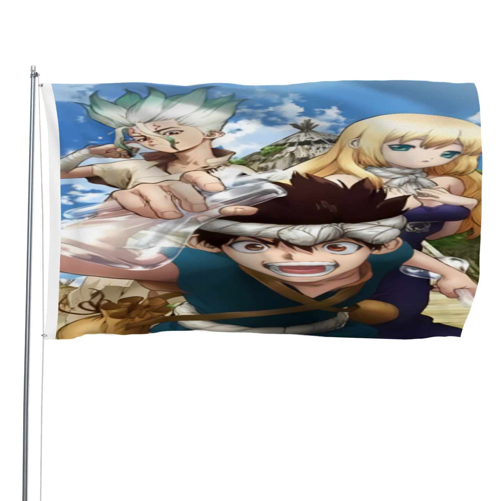 Dr.STONE flag perfect for outdoor decoration, can be hung indoors ...