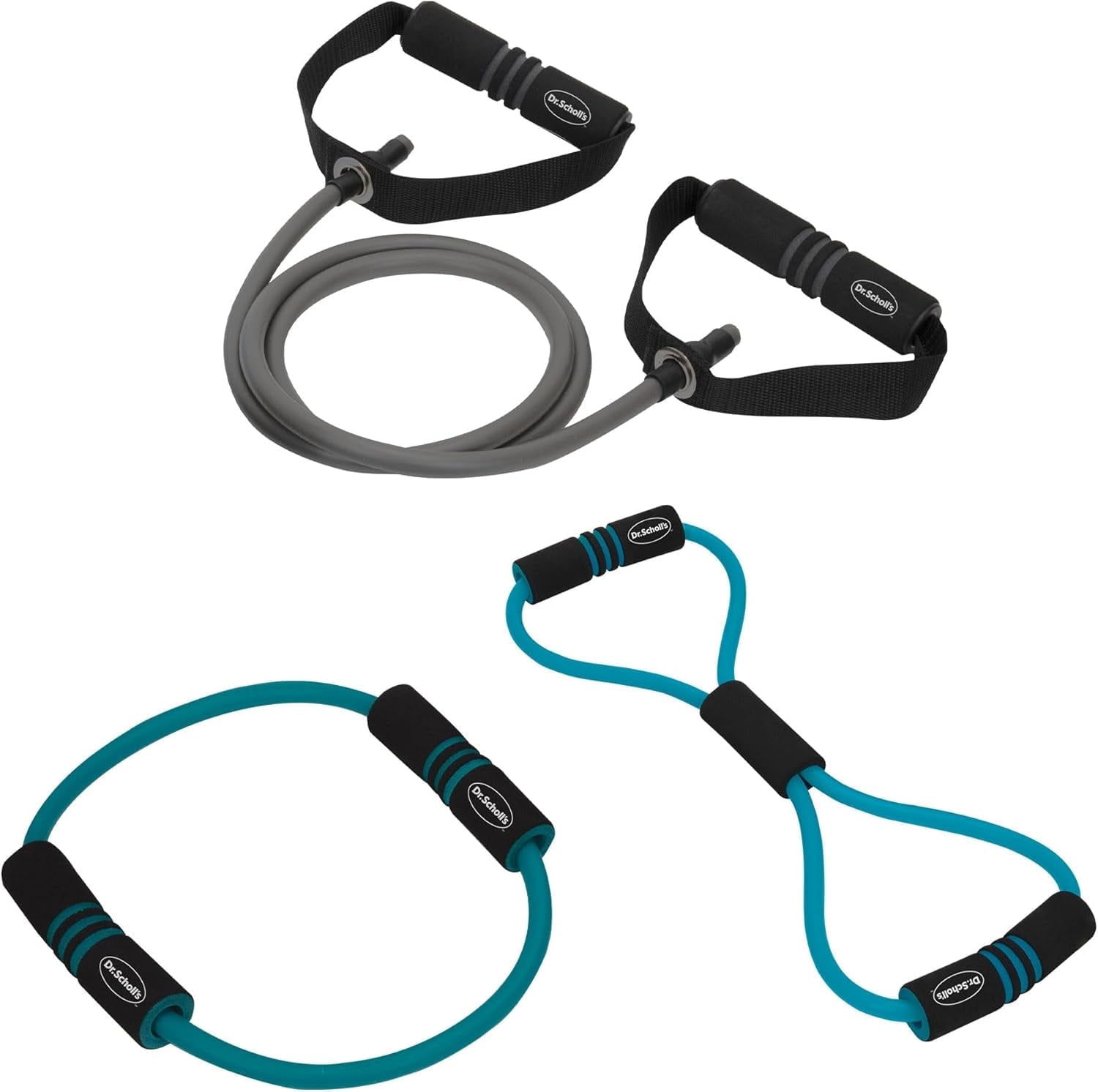 Dr. Scholl's 3-Piece Stretch & Tone Resistance Kit (10lb & 20lb Bands ...