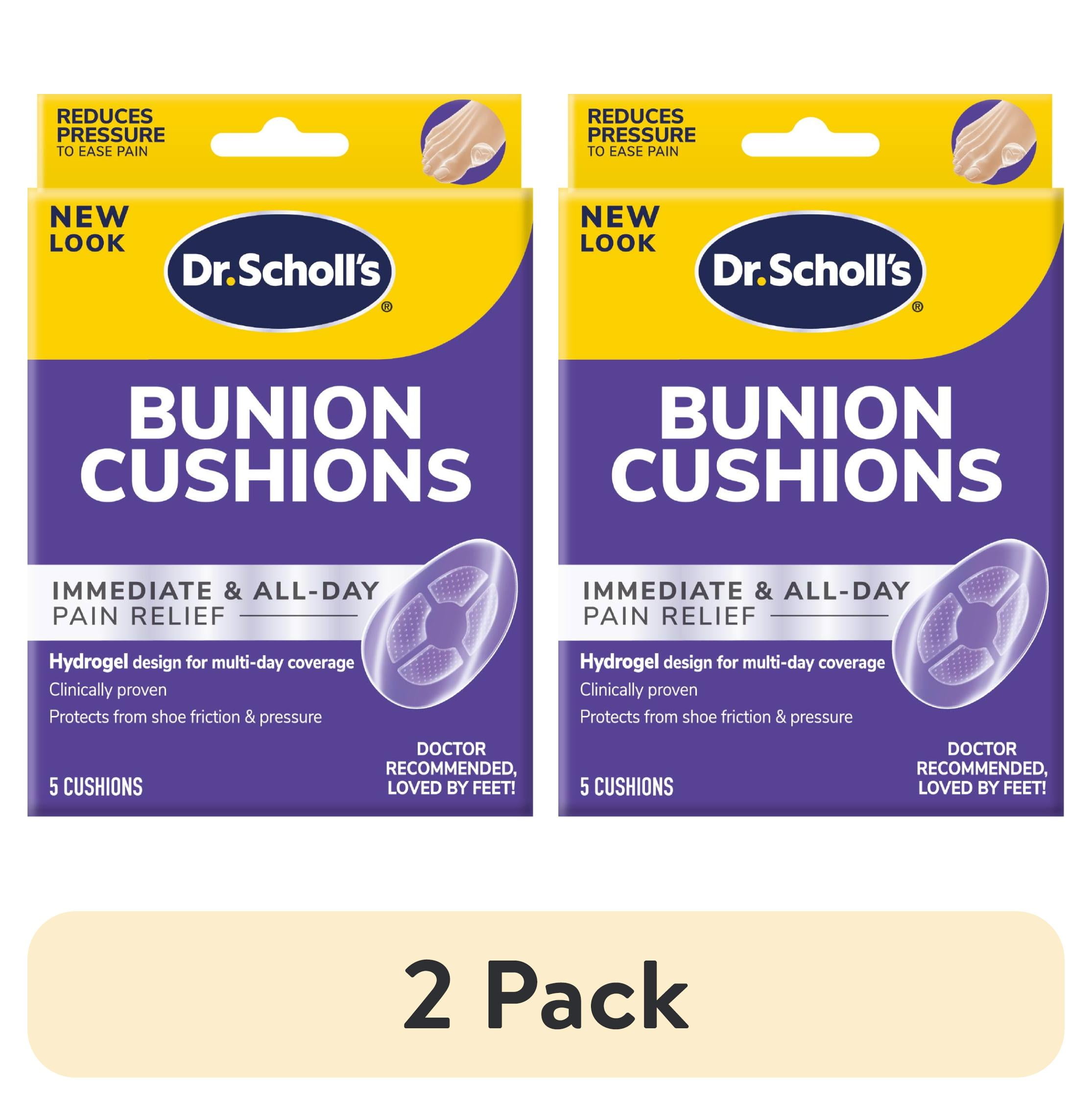 (2 pack) Dr. Scholl's Bunion Cushion Immediate & All-Day Pain Relief ...
