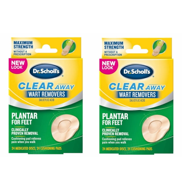Dr. Scholl’s Clear Away, Max Strength Plantar Wart Remover, 24 ...