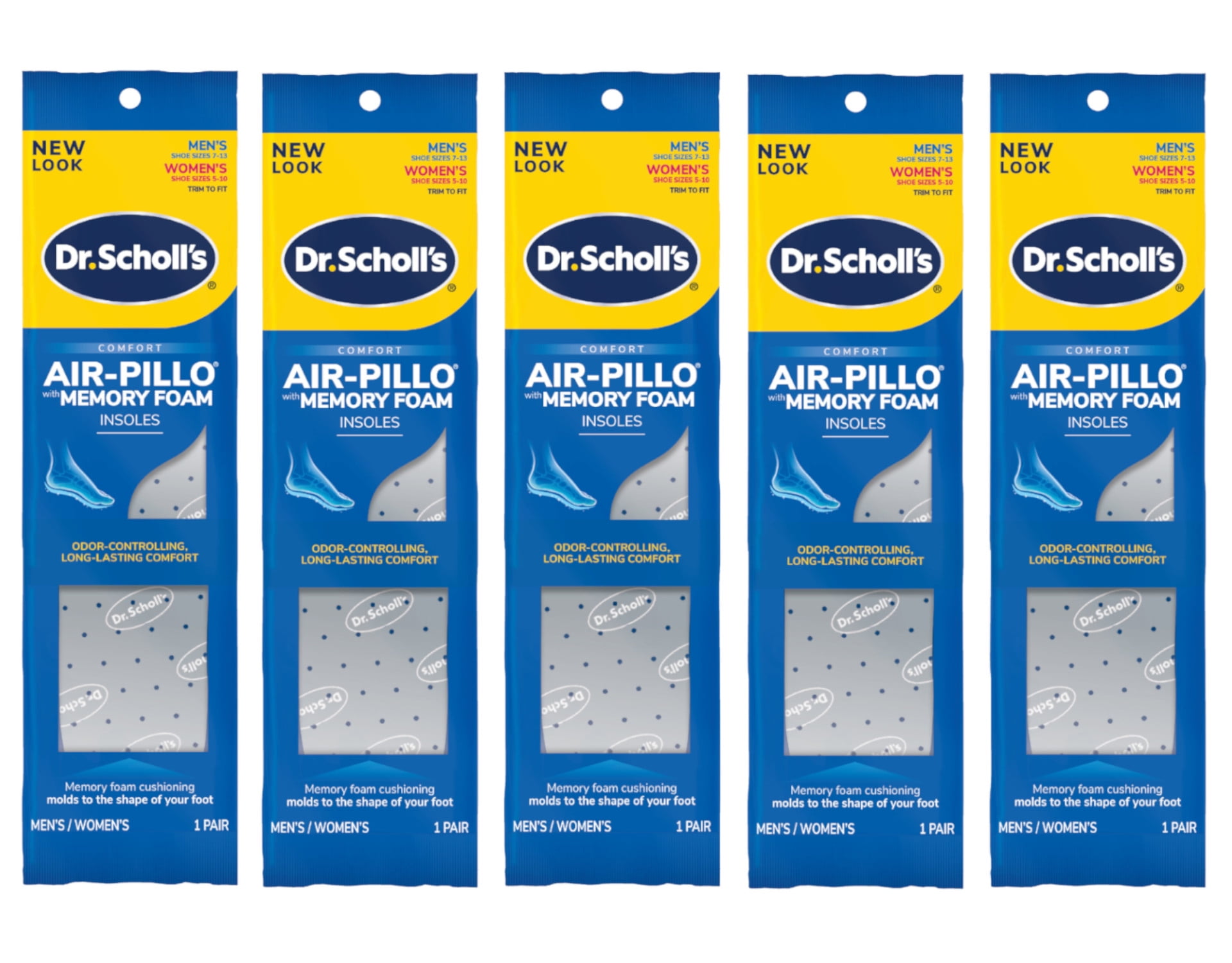 Dr. Scholl's Unisex Double Air Pillo Insoles, Extra Thick Cushioning ...