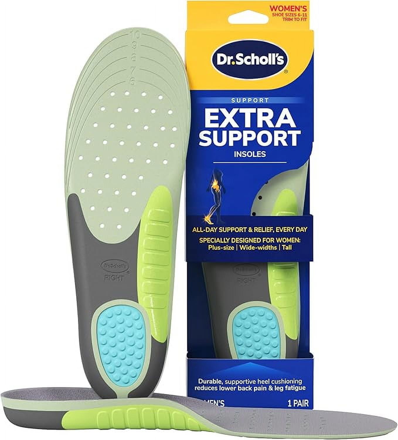Dr. Scholl's Extra Support Insoles for Women, Size 6-11, Lower Back ...