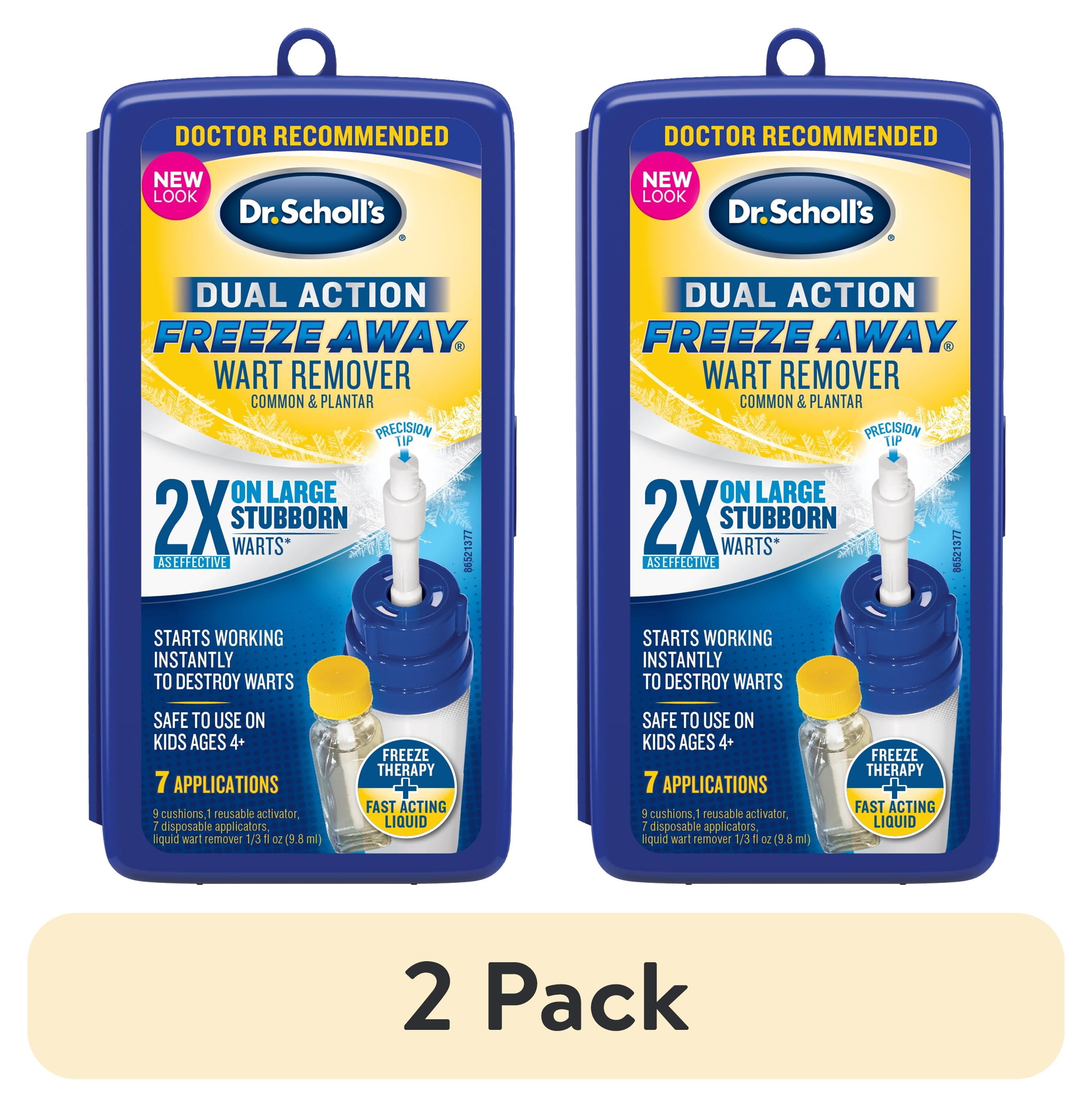 (2 pack) Dr. Scholl's Freeze Away Wart Remover Dual Action (7 ...