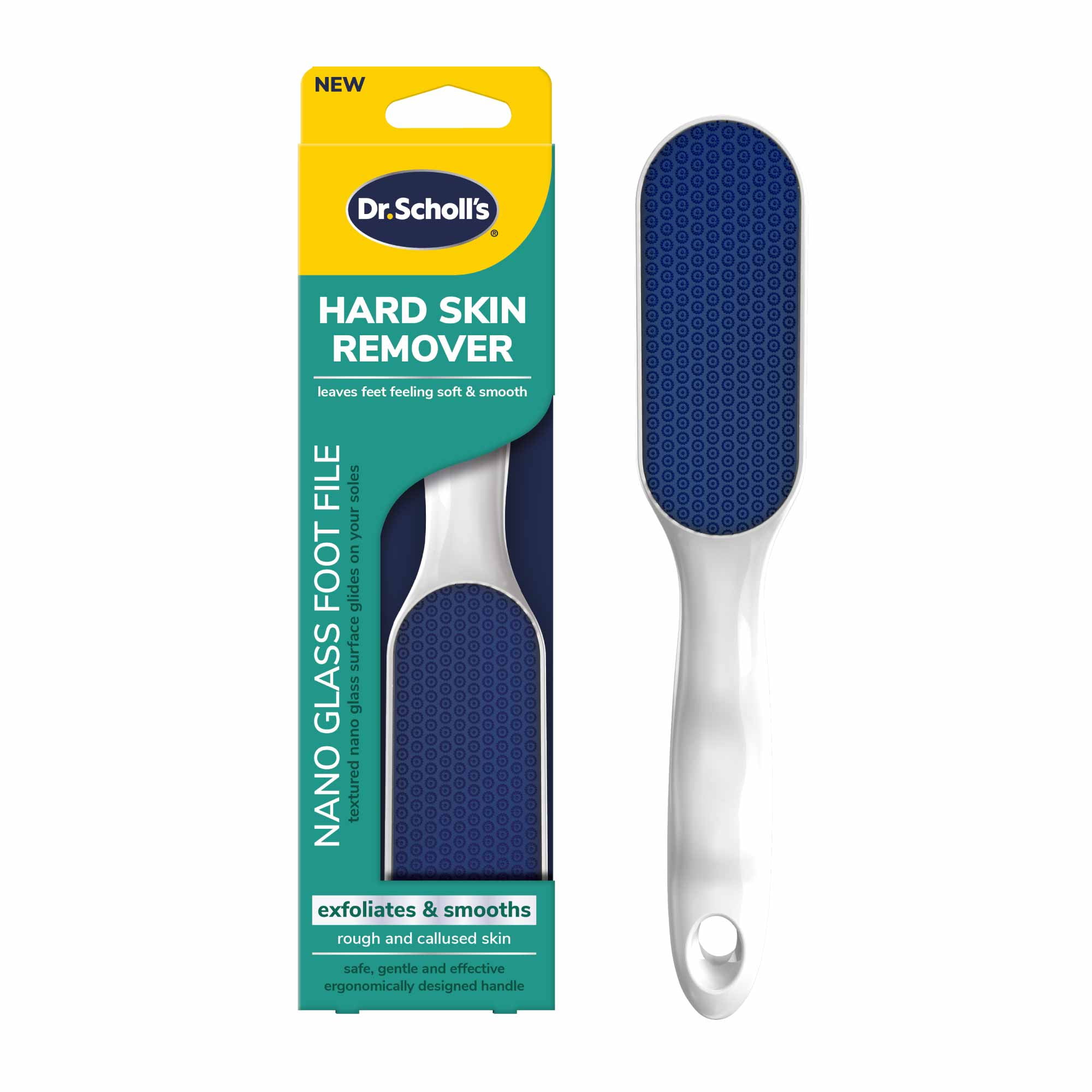 Dr. Scholl's Hard Skin Remover Nano Glass Foot File Callus Remover for ...