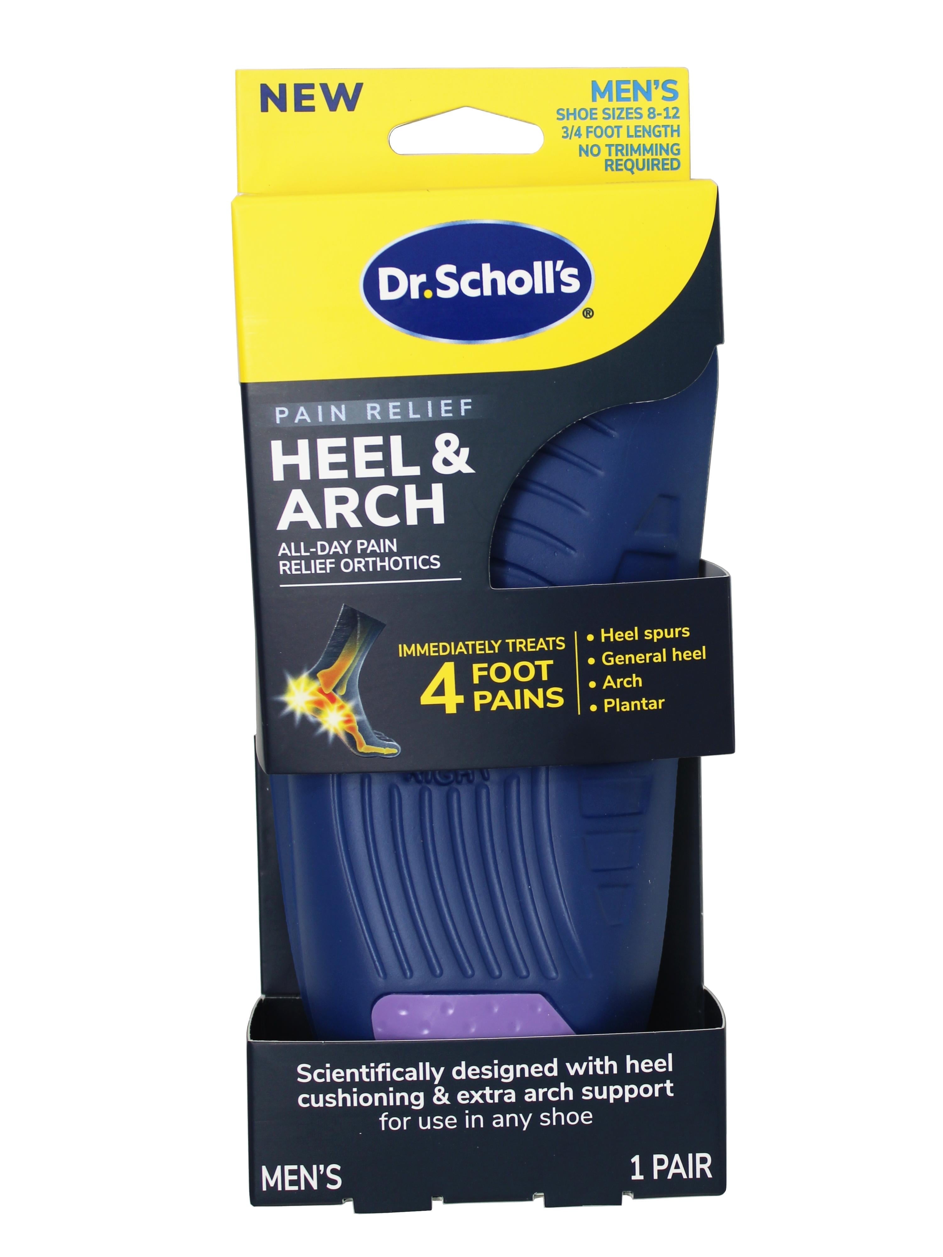 Dr. Scholl's Comfort Sole Shoe Inserts Insole for Heel & Arch Pain ...
