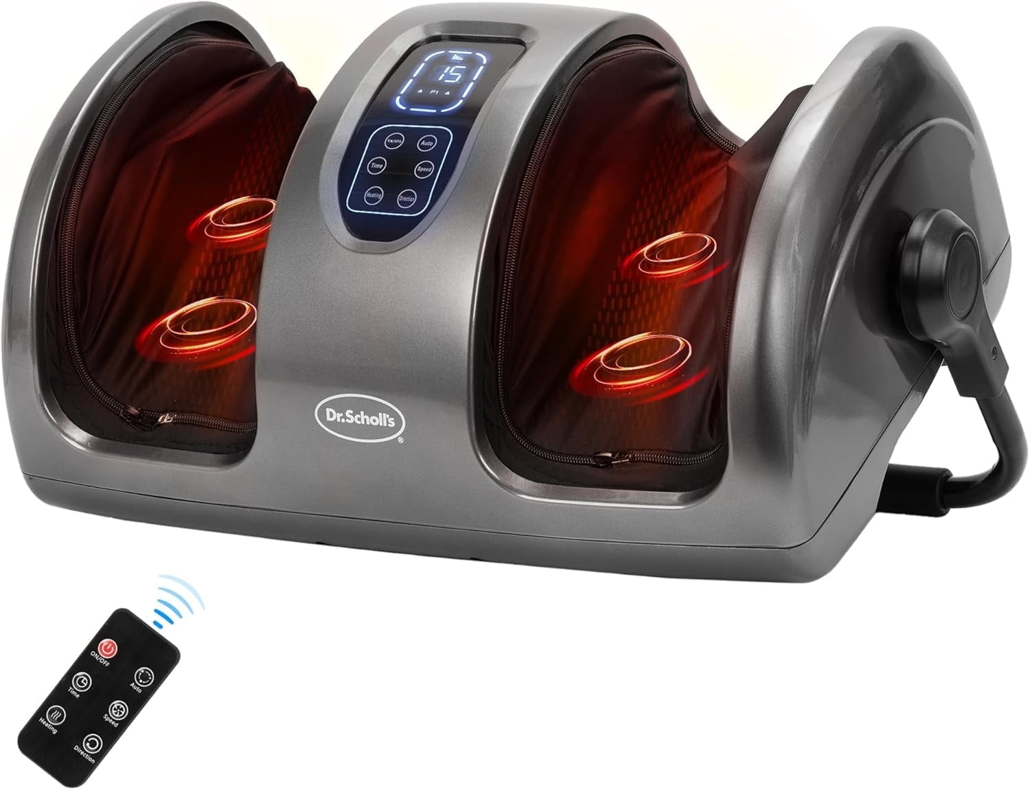 Dr. Scholl's Deep Kneading Foot & Calf Massager Heated, Air Compression ...