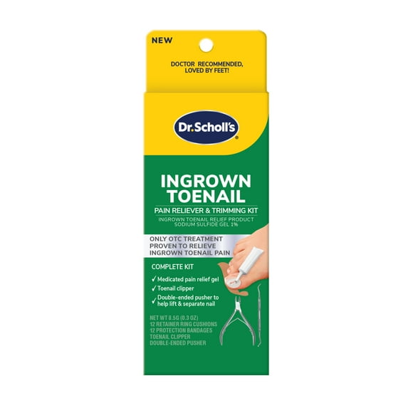 Dr. Scholl's Ingrown Toenail Pain Reliever & Trimming Kit - Walmart.com