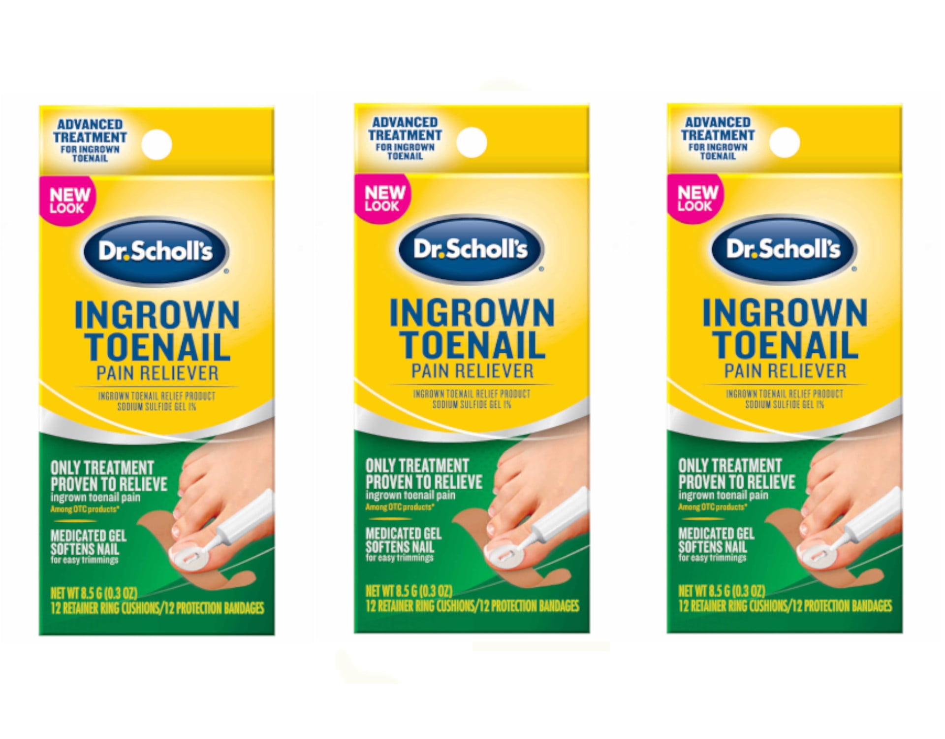 Dr. Scholl's Ingrown Toenail Pain Reliever, 0.3 oz, 3 Pack - Walmart.com