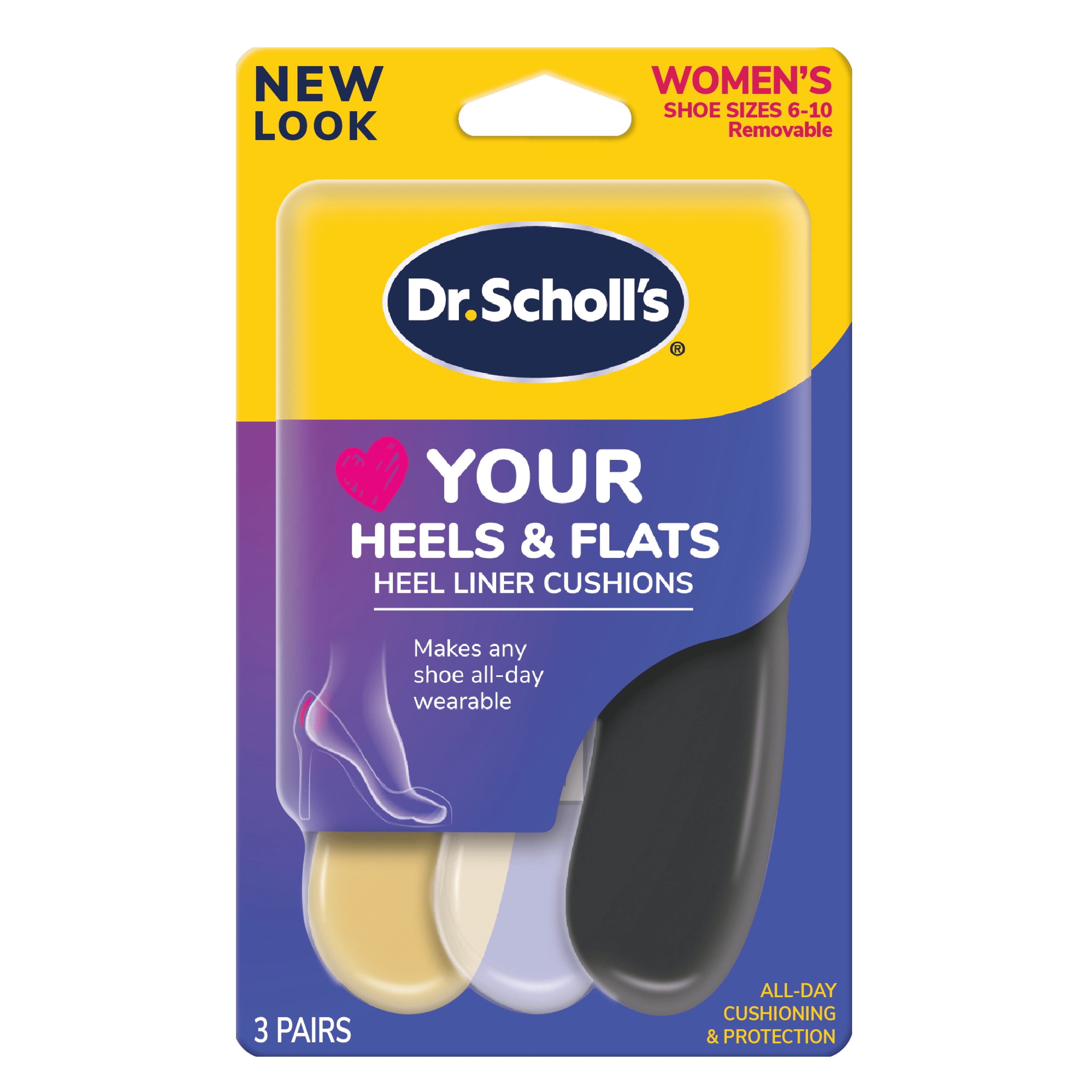 Dr. Scholl's® Heel Liner Cushions for Heels & Flats, Prevents Shoe ...